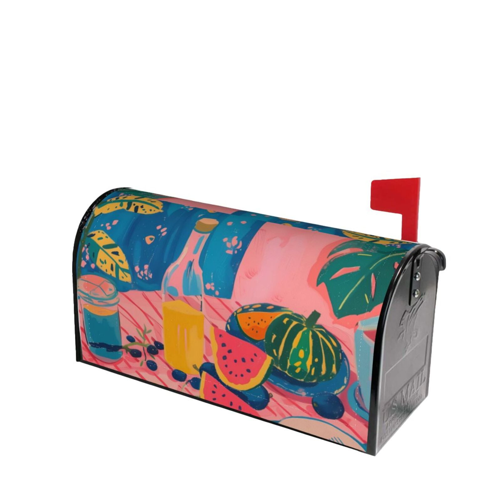 Fotbe Colorful Summer Fruit Table Mailbox Covers Post Letter Box Cover ...