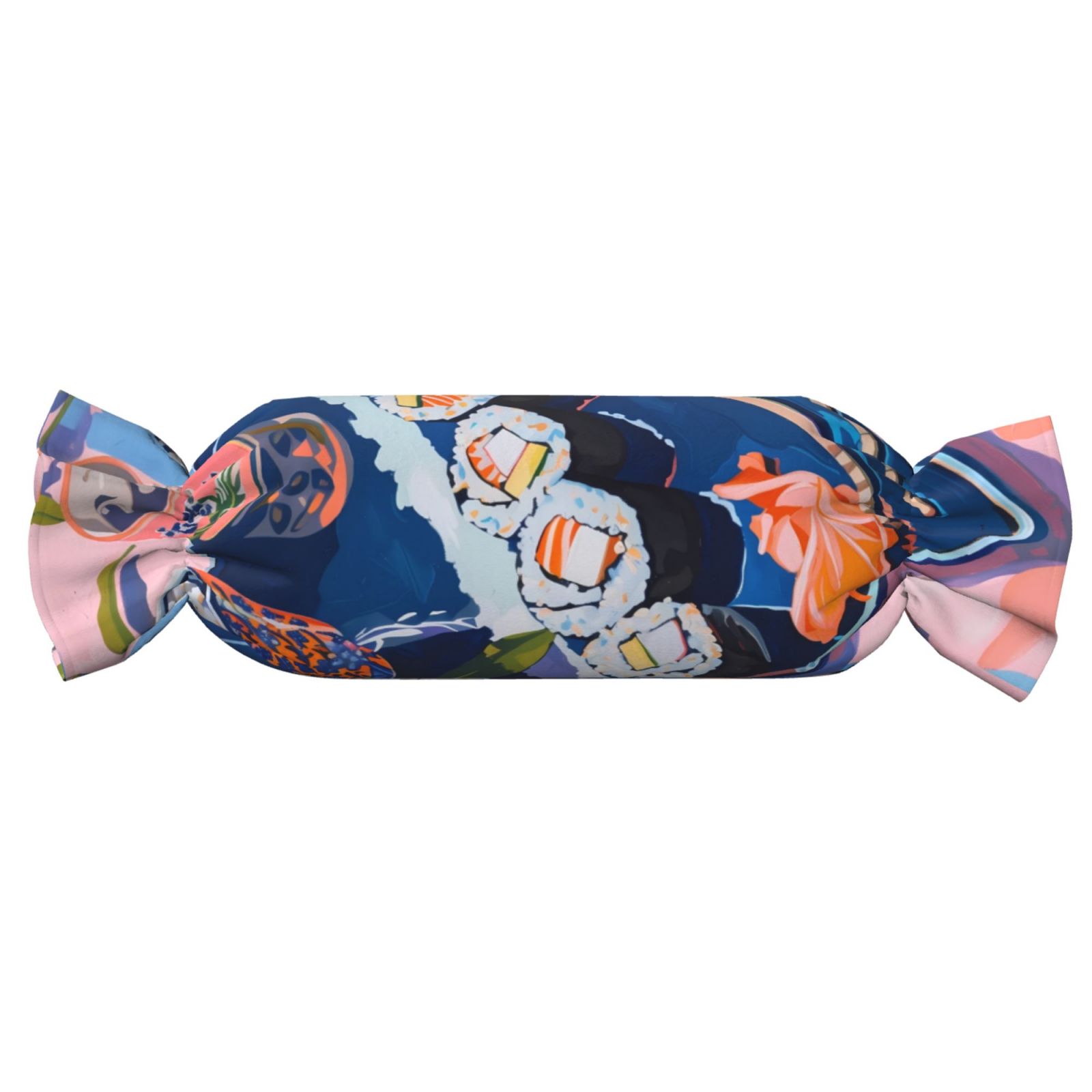 Fotbe Colorful Sushi Food Art Pattern Cervical Neck Pillow, Candy ...