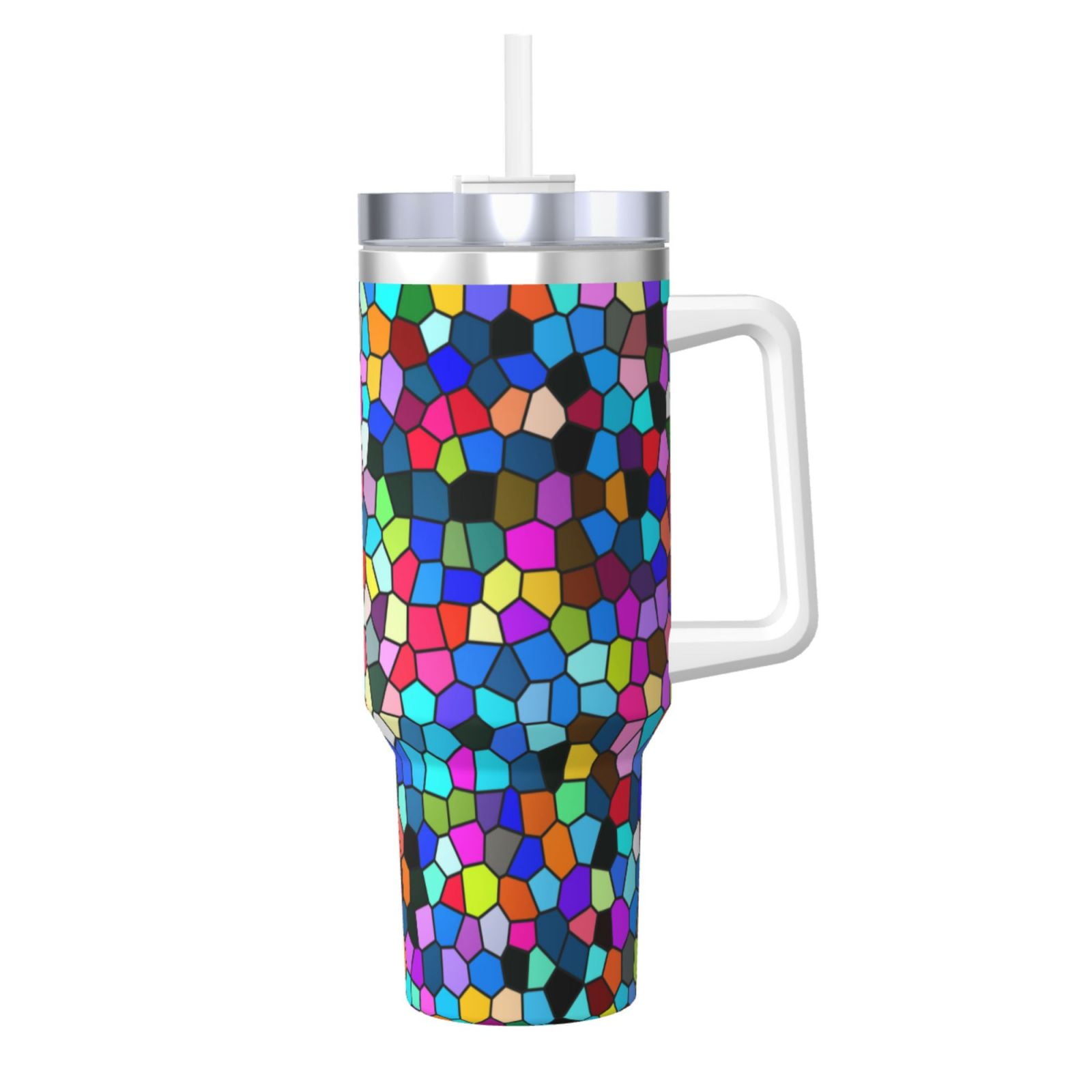 Fotbe Colorful Tie Dye Stained Glass 2 Pattern 40oz Ice Bully With ...