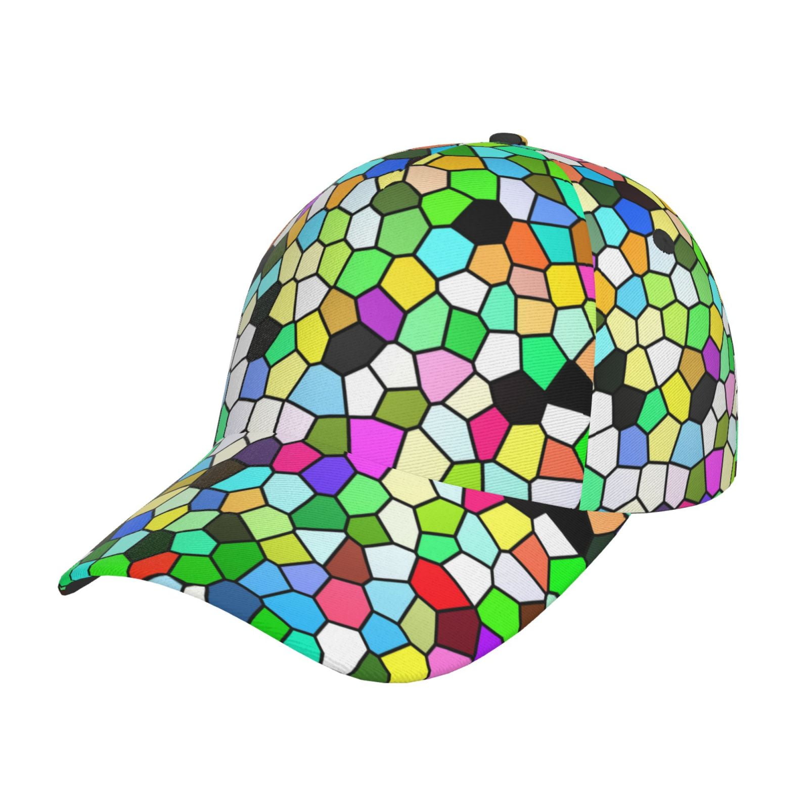 Fotbe Colorful Tie Dye Stained Glass Baseball Cap, Colorful Tie Dye ...