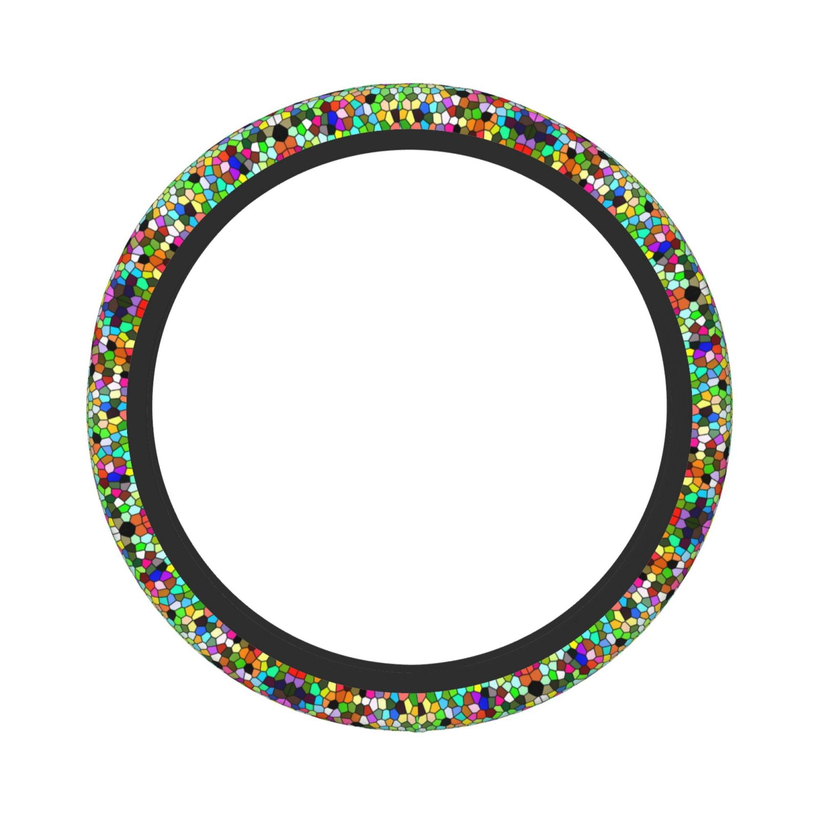 Fotbe Colorful Tie Dye Stained Glass Steering Wheel Cover Universal 15 ...