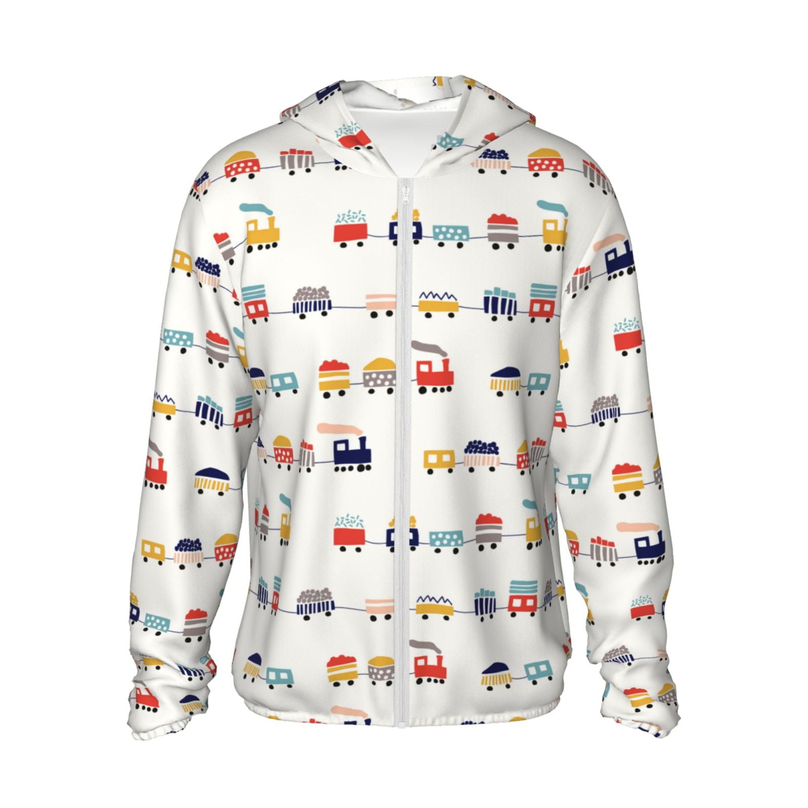 Fotbe Colorful Trains Men's Women's UPF 50+ Sun Protection Jacket ...