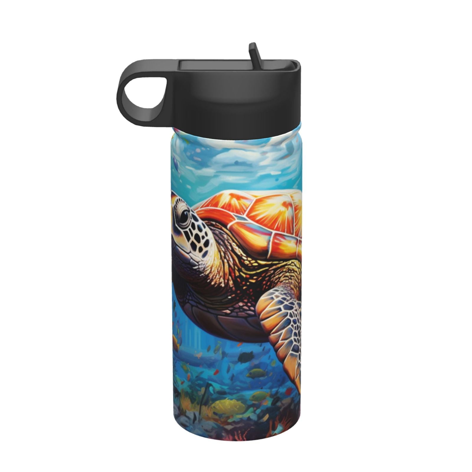 Fotbe Colorful Underwater Sea Turtle Pattern 18oz Sports Insulated ...