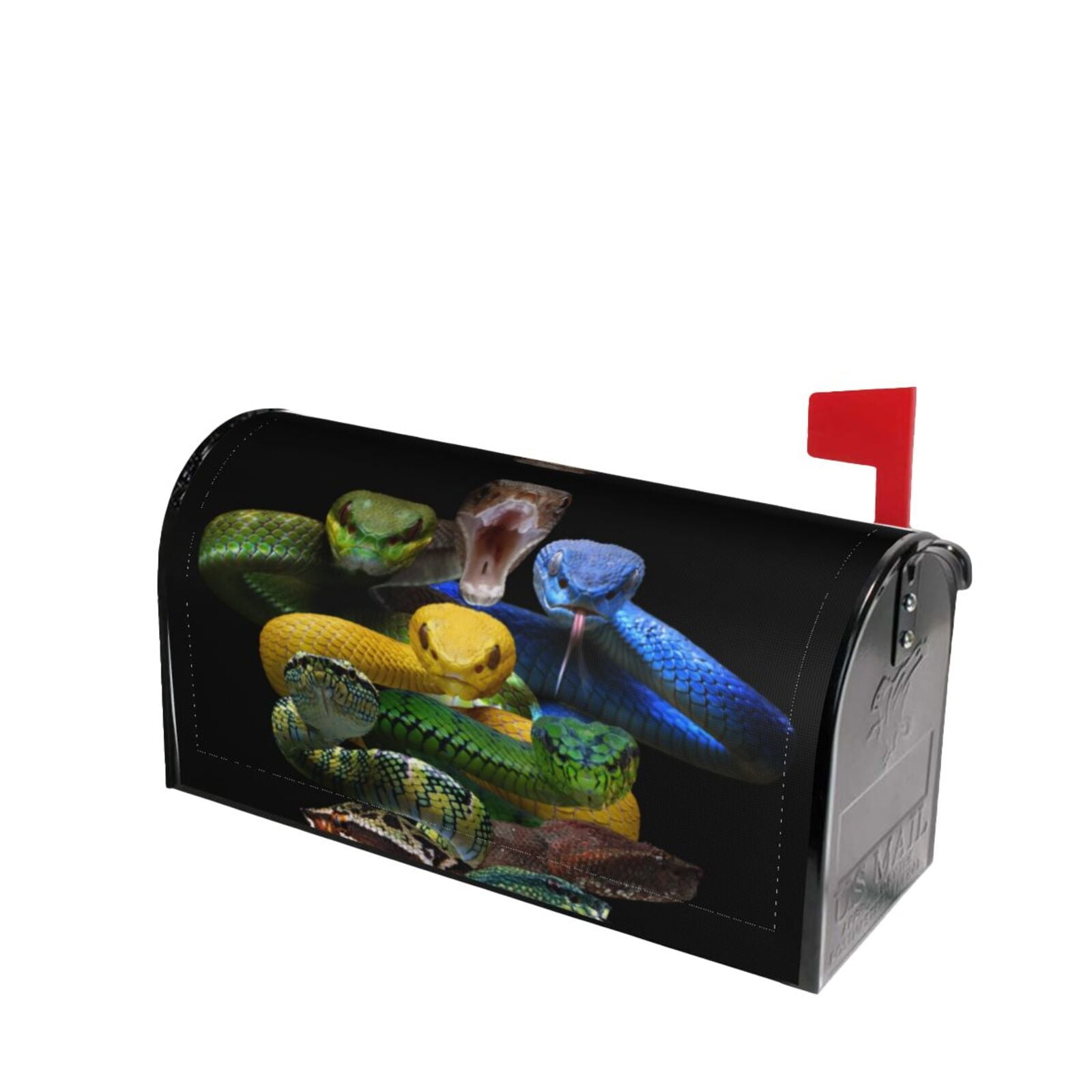 Fotbe Colorful Viper Snake Mailbox Covers Post Letter Box Cover Garden ...
