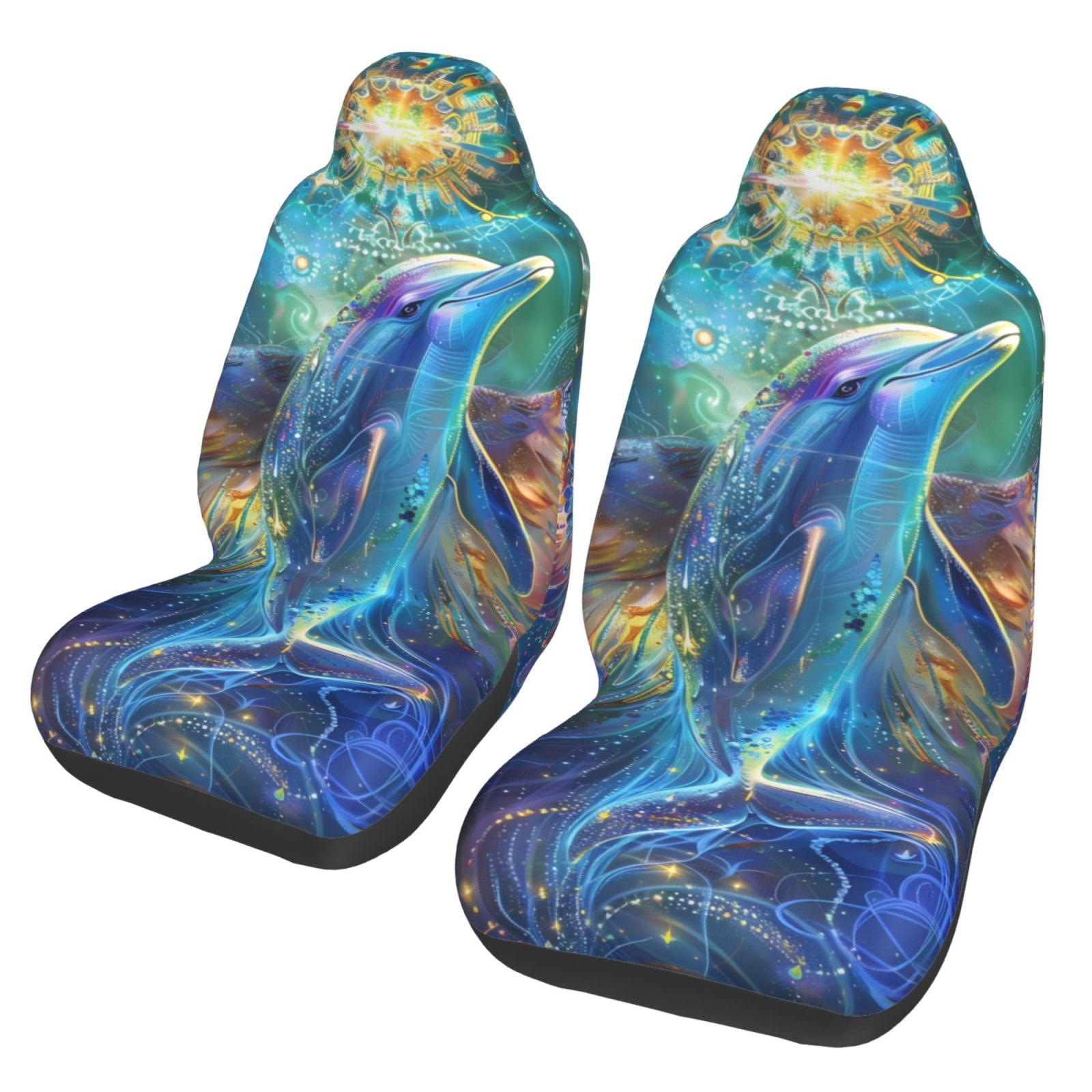 Fotbe Colorful Winged Dolphin Pattern Automotive Seat Covers for Cars ...
