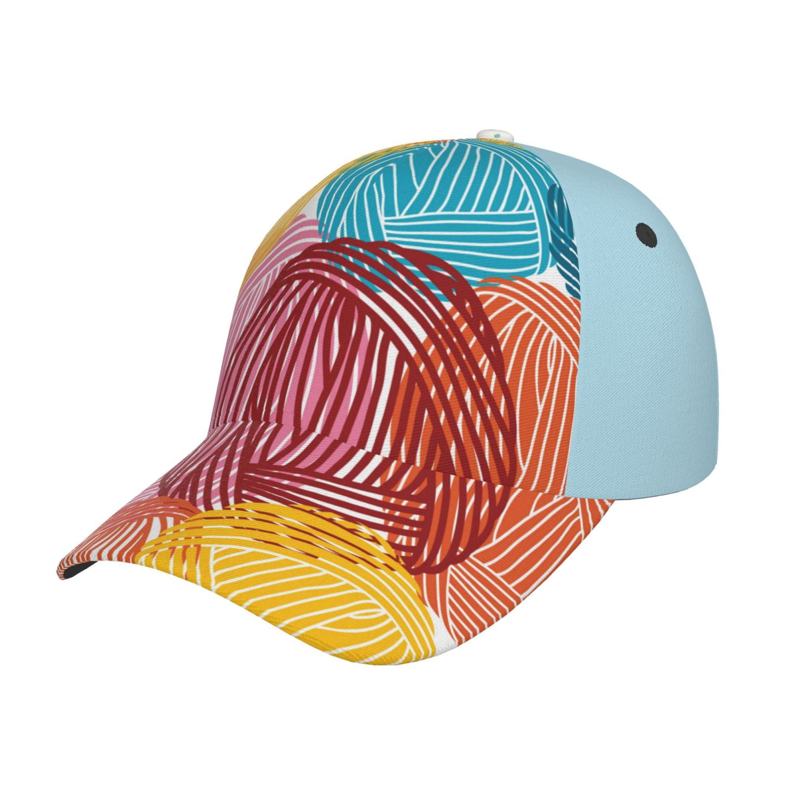 Fotbe Colorful Wool Balls Baseball Cap, Colorful Wool Balls Print Dad ...