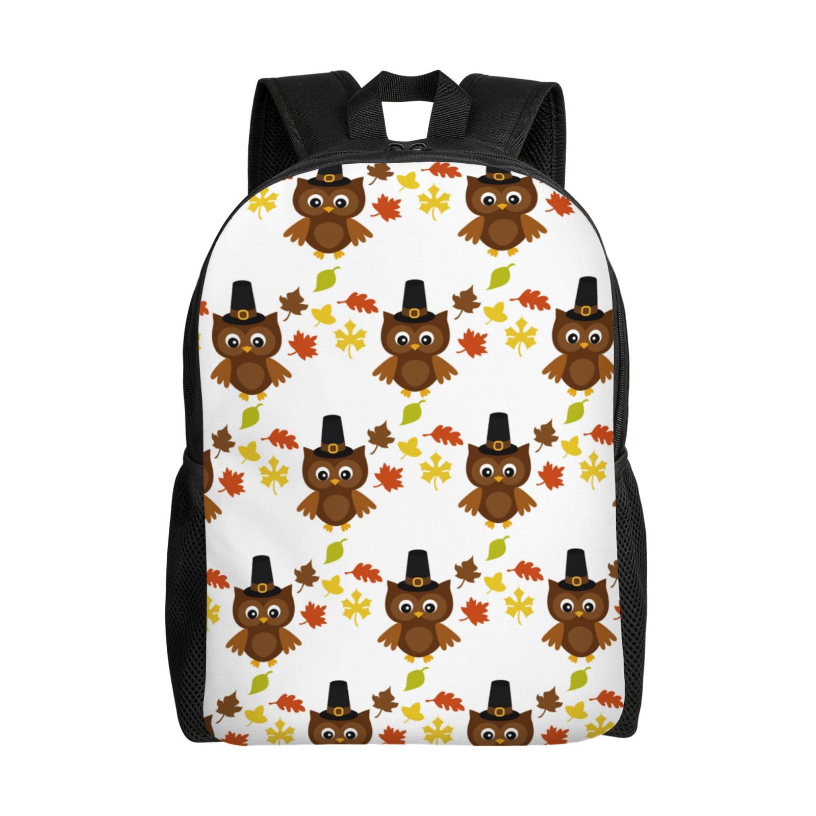 Fotbe Colorful maple leaf owl Travel Laptop Backpack, Business Slim ...