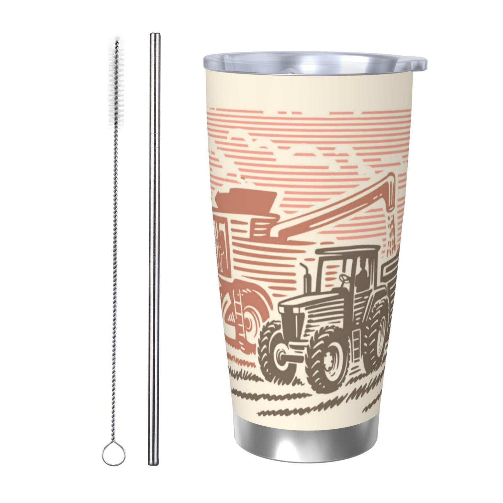Fotbe Combine harvester working with tractor Pattern 20 oz Tumbler ...