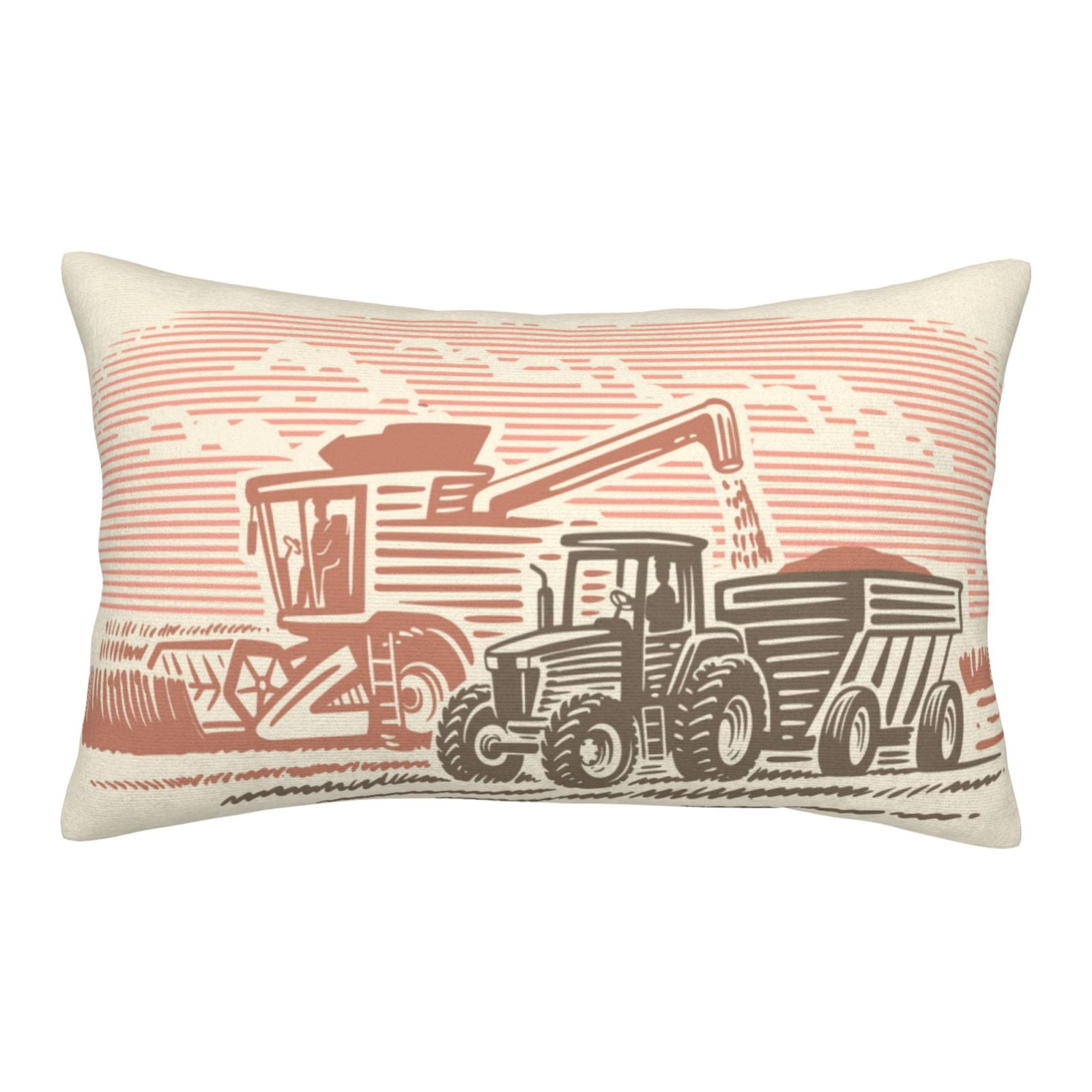 Fotbe Combine harvester working with tractor Pattern Pillow Cases - Envelope Closure - Luxury ...