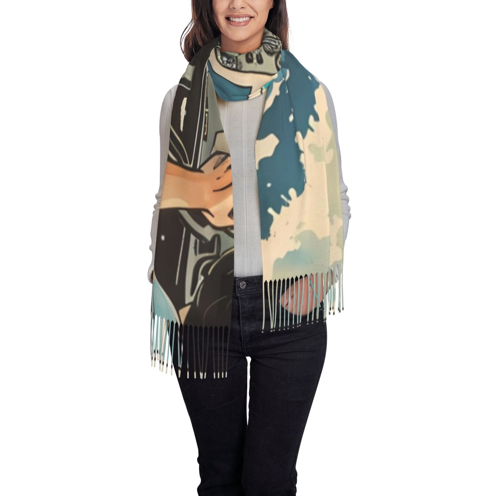 Fotbe Comic Airplane Cockpit Illustration Print Womens Fall Winter ...