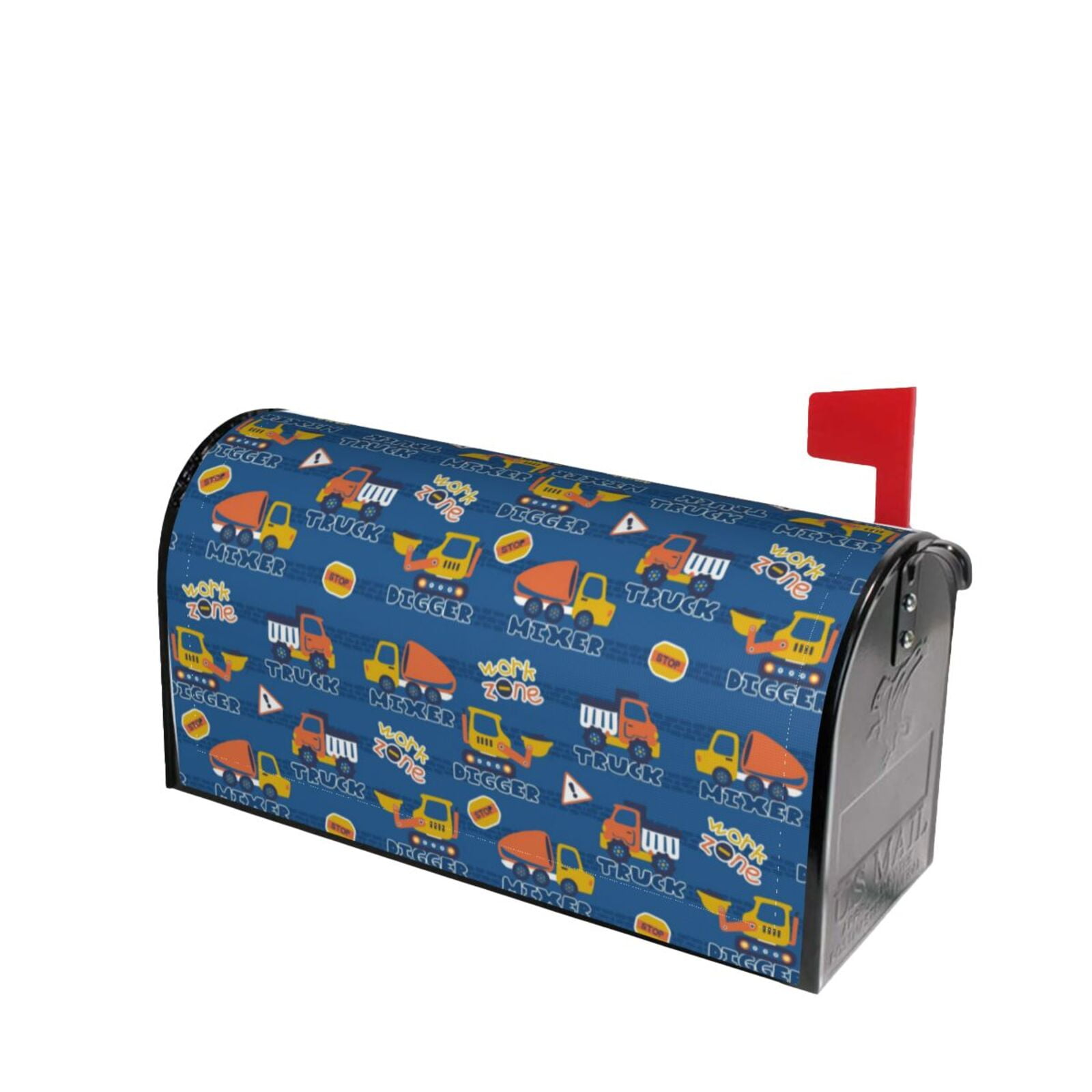 Fotbe Construction Vehicles Mailbox Covers Post Letter Box Cover Garden ...