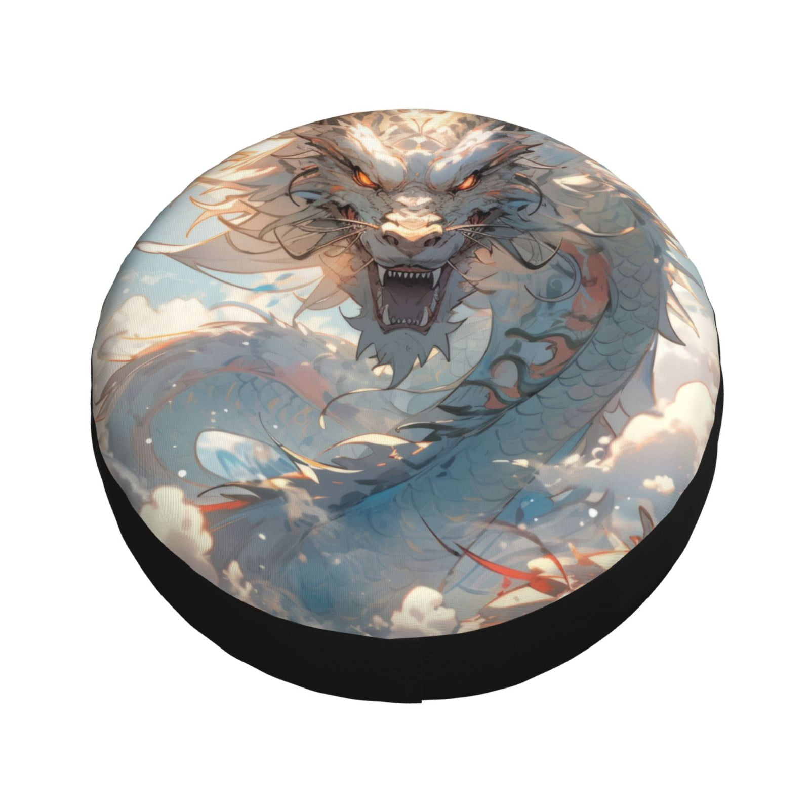Fotbe Cool Cloud White Dragon Spare Tire Cover Thickening Universal Fit ...