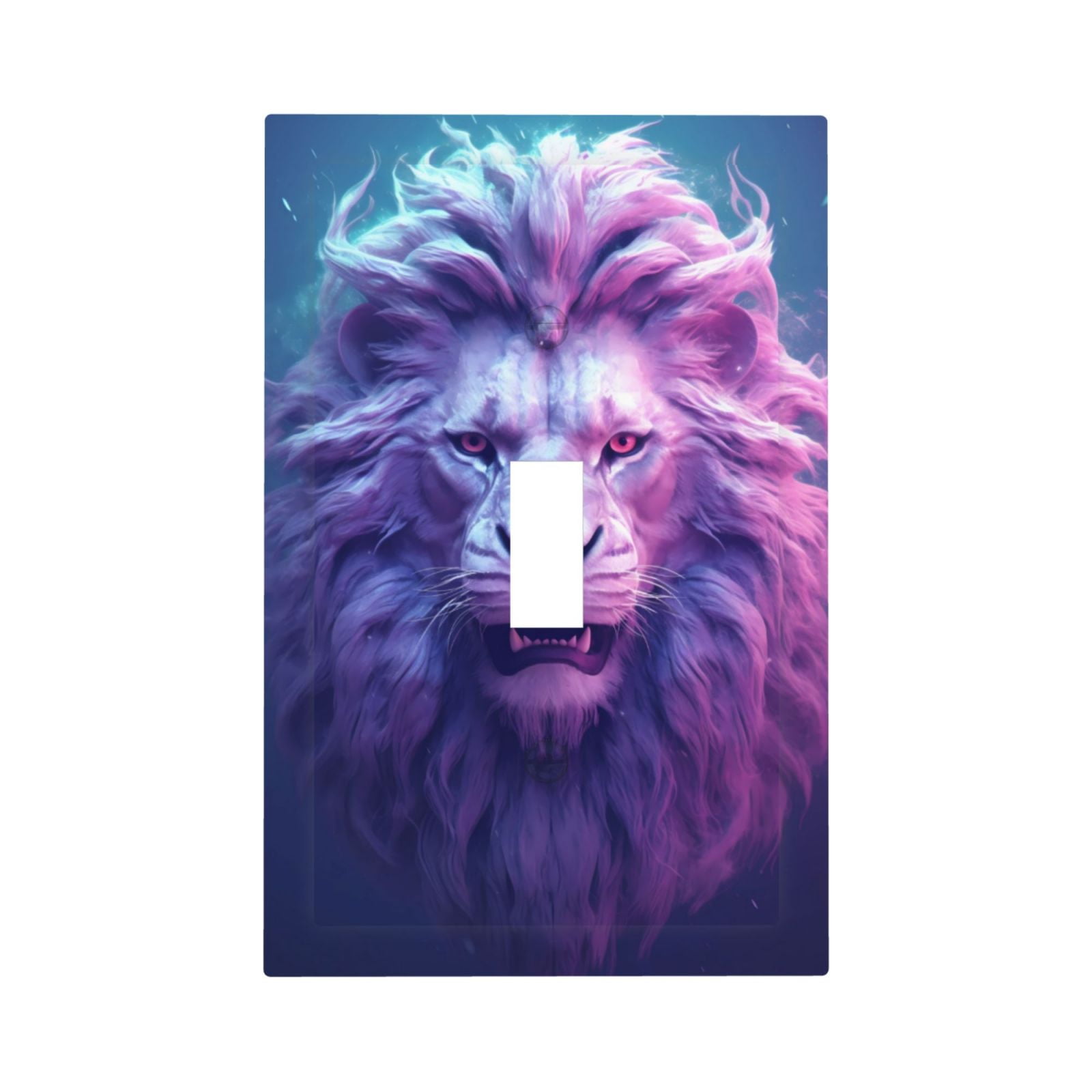 Fotbe Cool Lion Head Print Duplex Receptacle Wall Plate, 1-Gang 5.0" x3 ...