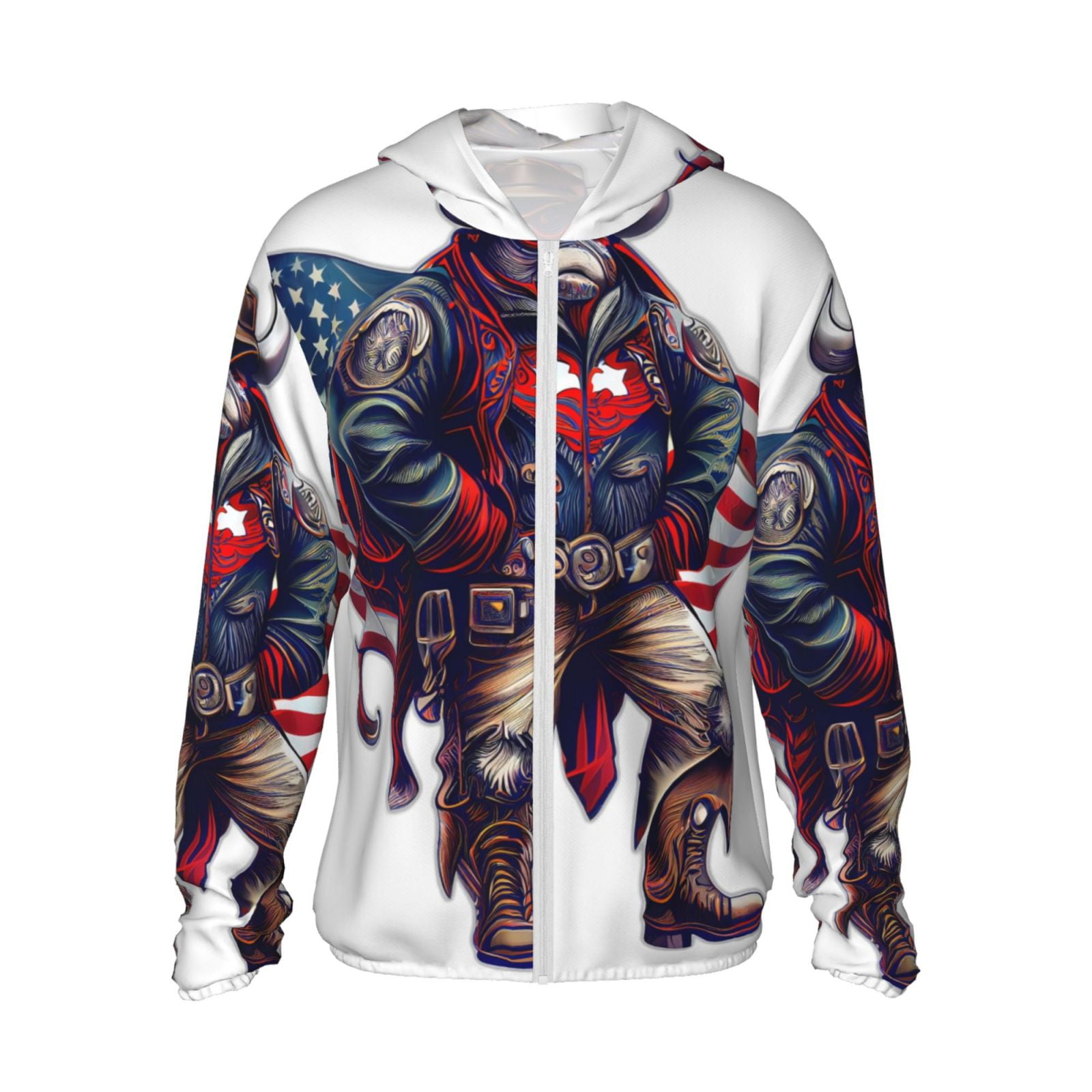 Fotbe Cool Patriotic Buffalo Cowboy Men's Women's UPF 50+ Sun ...