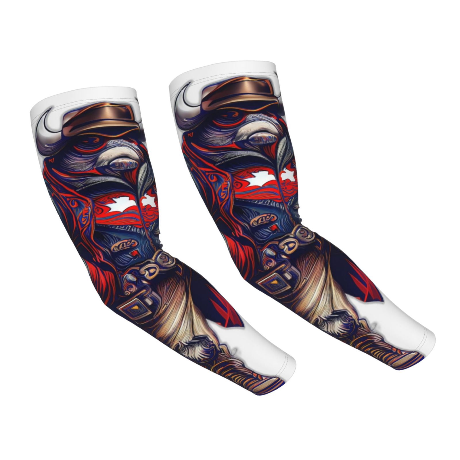 Fotbe Cool Patriotic Buffalo Cowboy UV Sun Protection Arm Sleeves ...
