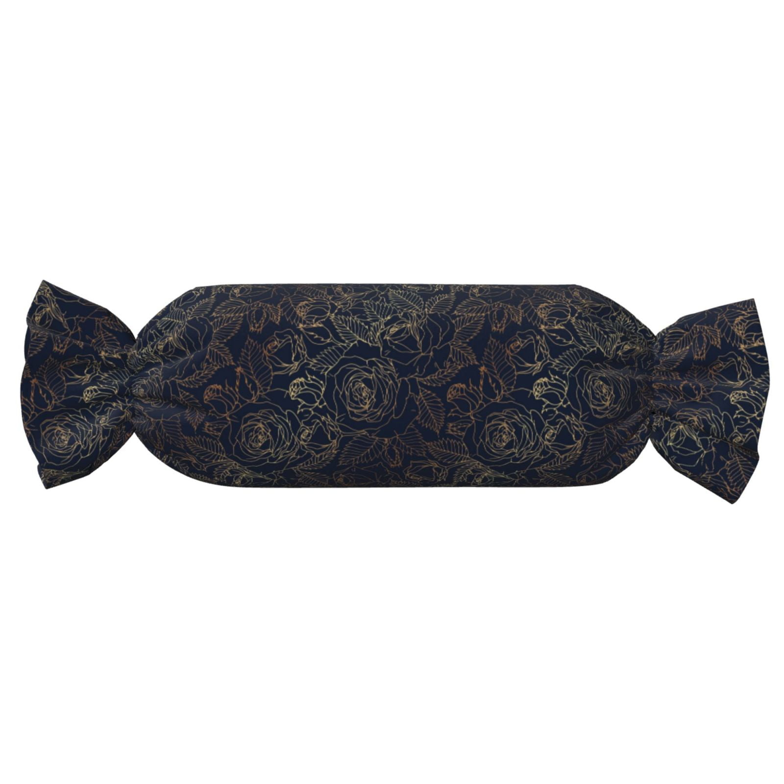 Fotbe Copper-Gold Gloss Outline Rose Pattern Cervical Neck Pillow ...