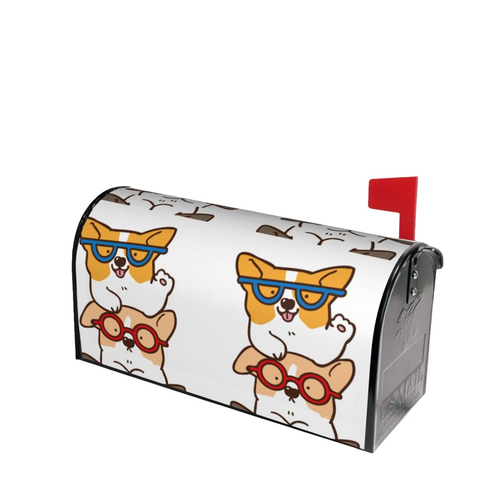 Fotbe Corgi Dog2 Mailbox Covers Post Letter Box Cover Garden Decor ...