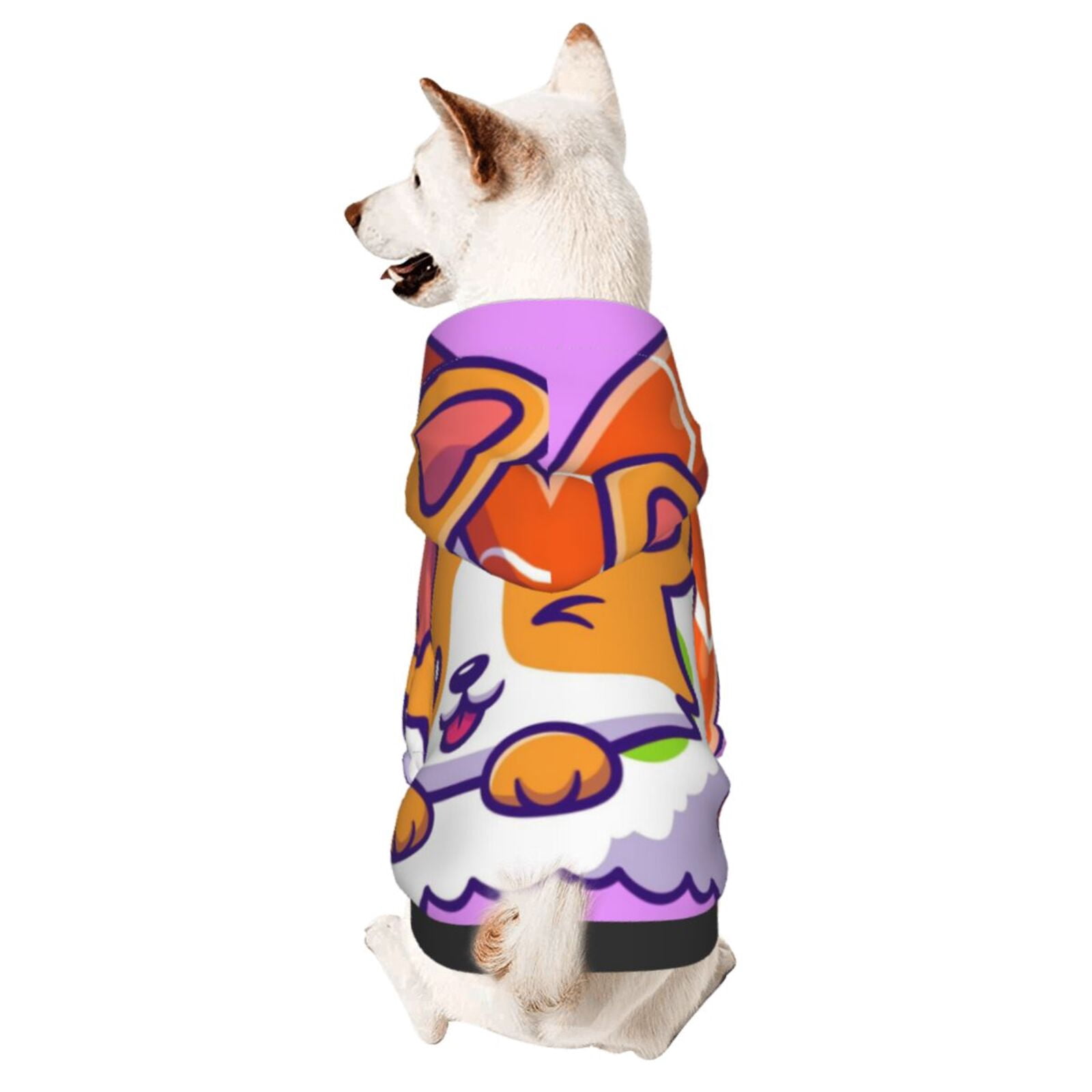 Fotbe Corgi In Sushi Roll Print Small Dog Sweater Hoodies Pet Grey ...