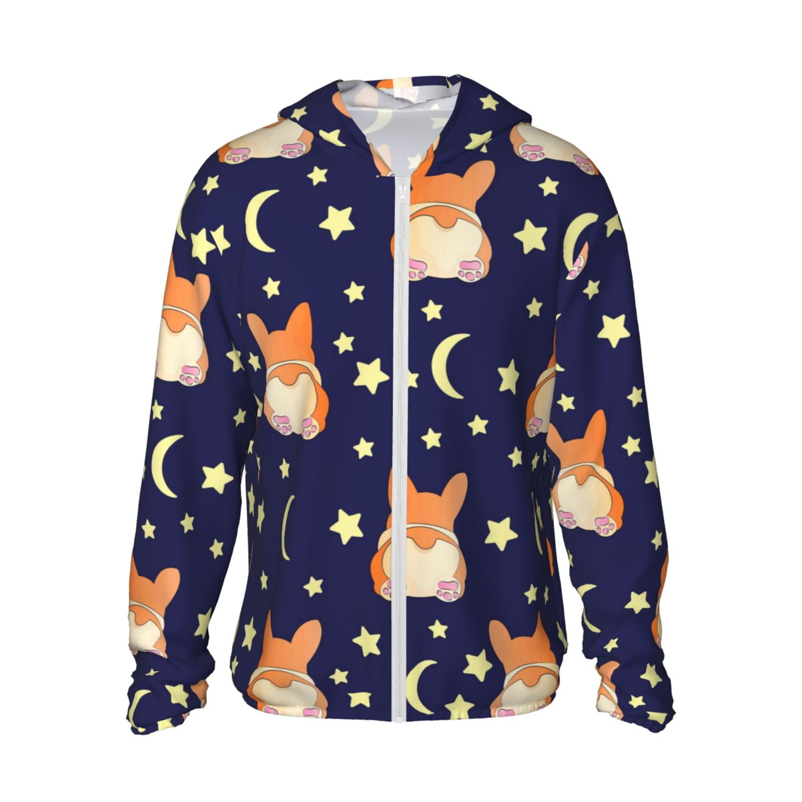 Fotbe Corgi Lying With Moons And Stars Men's Women's UPF 50+ Sun ...