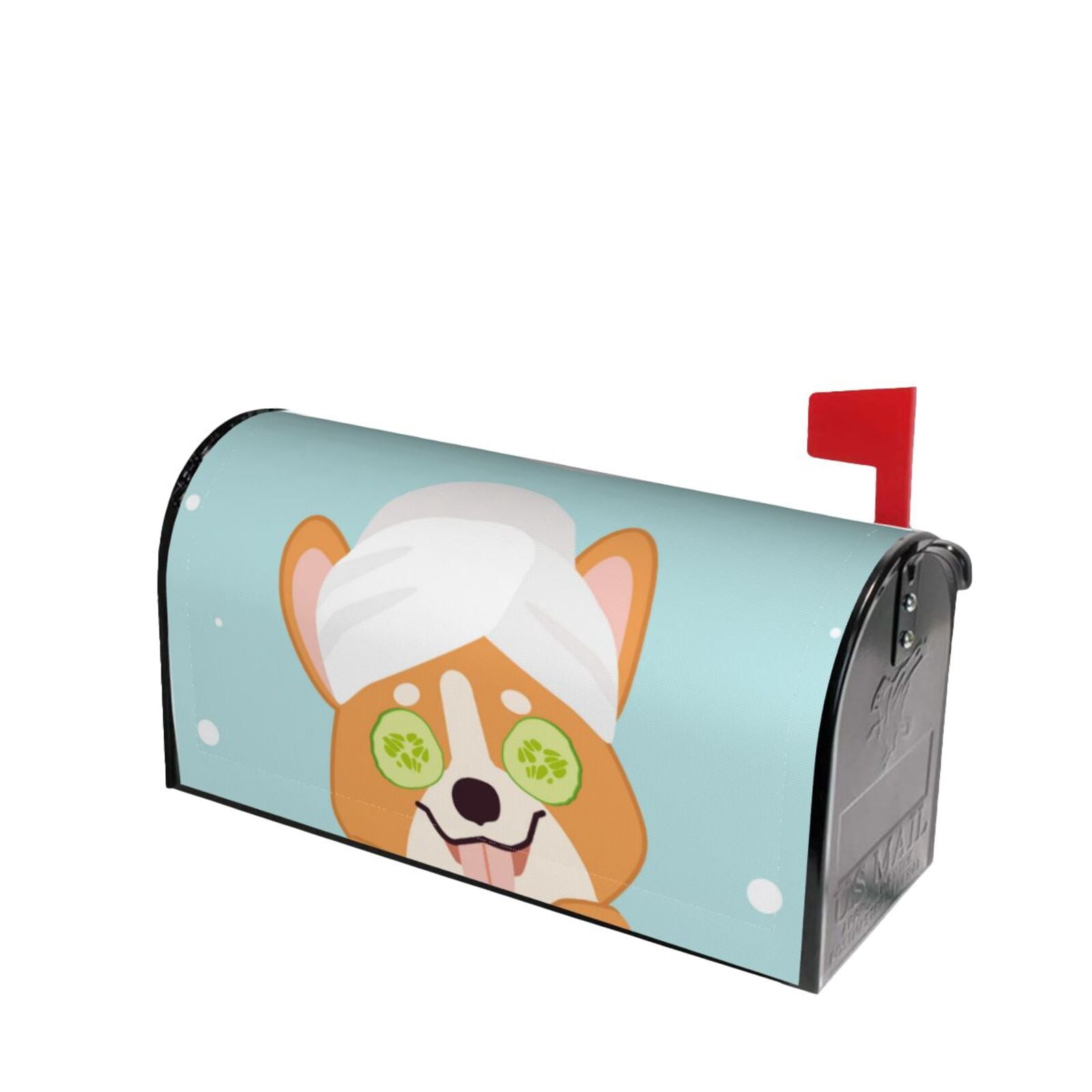 Fotbe Corgi With Towel Ans Slice Cucumber Mailbox Covers Post Letter ...