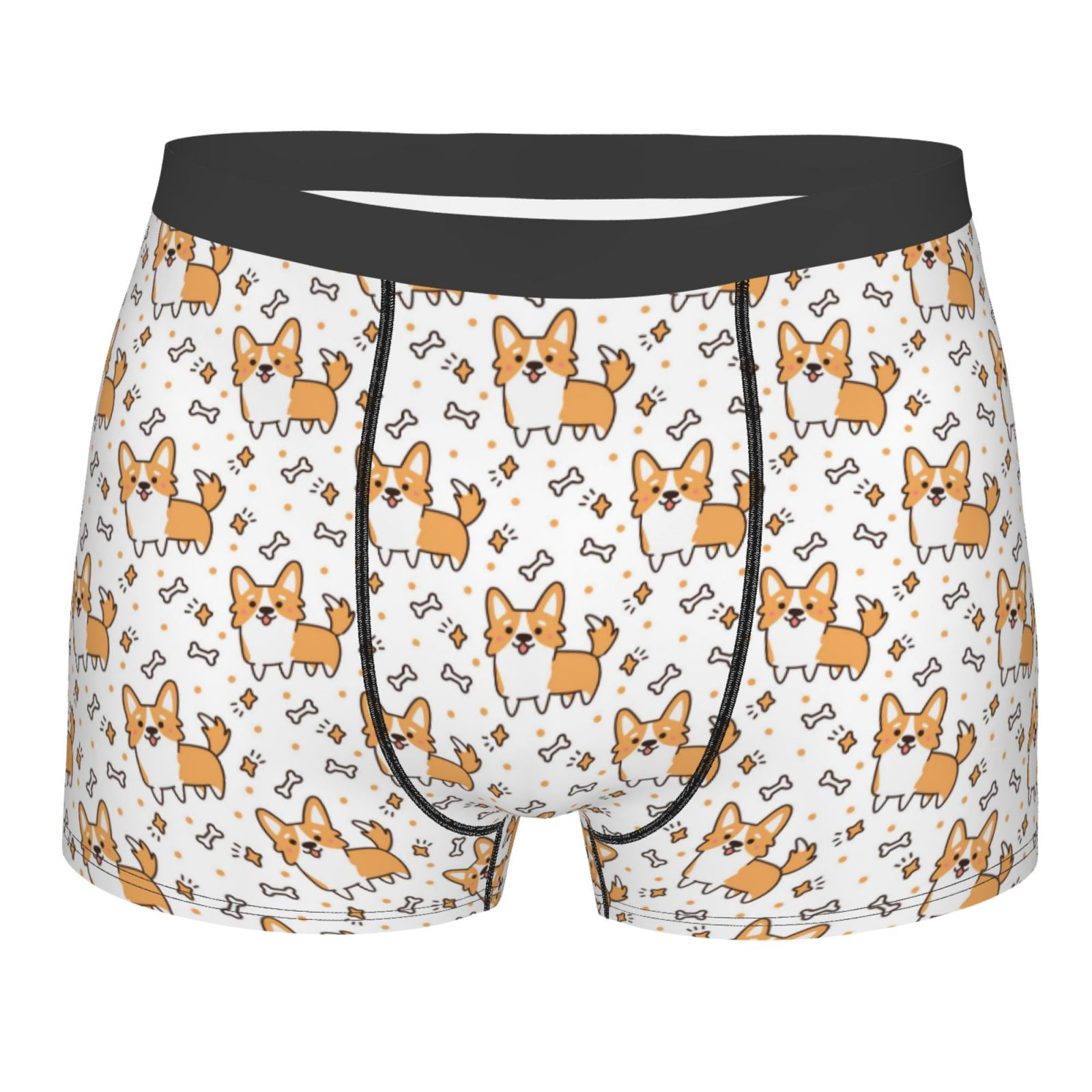 Fotbe Corgi with Hearts Men’s Total Support Pouch Boxer Briefs, X-Temp ...