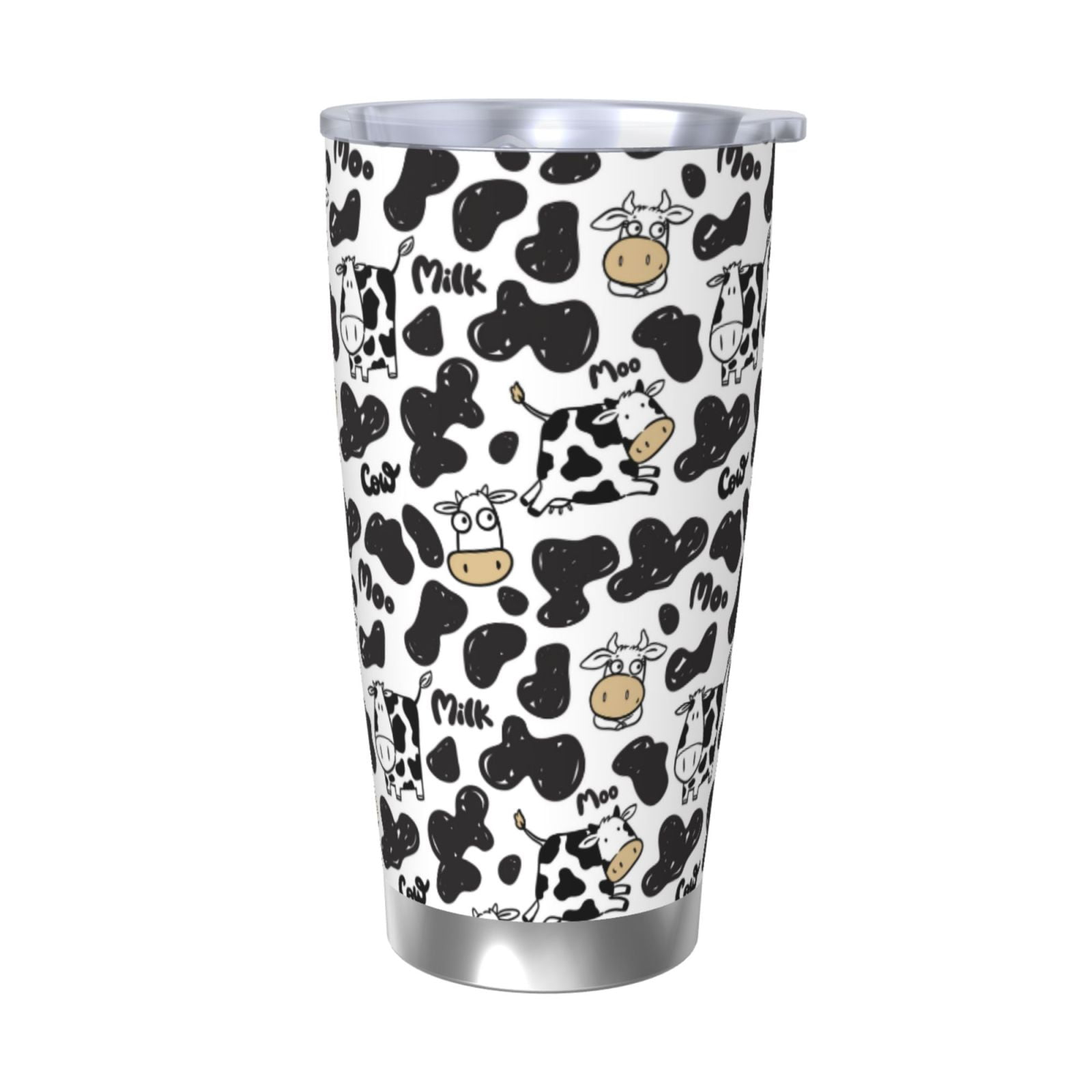 Fotbe Cow Pattern 20 oz Tumbler Stainless Steel Vacuum Insulated Coffee ...