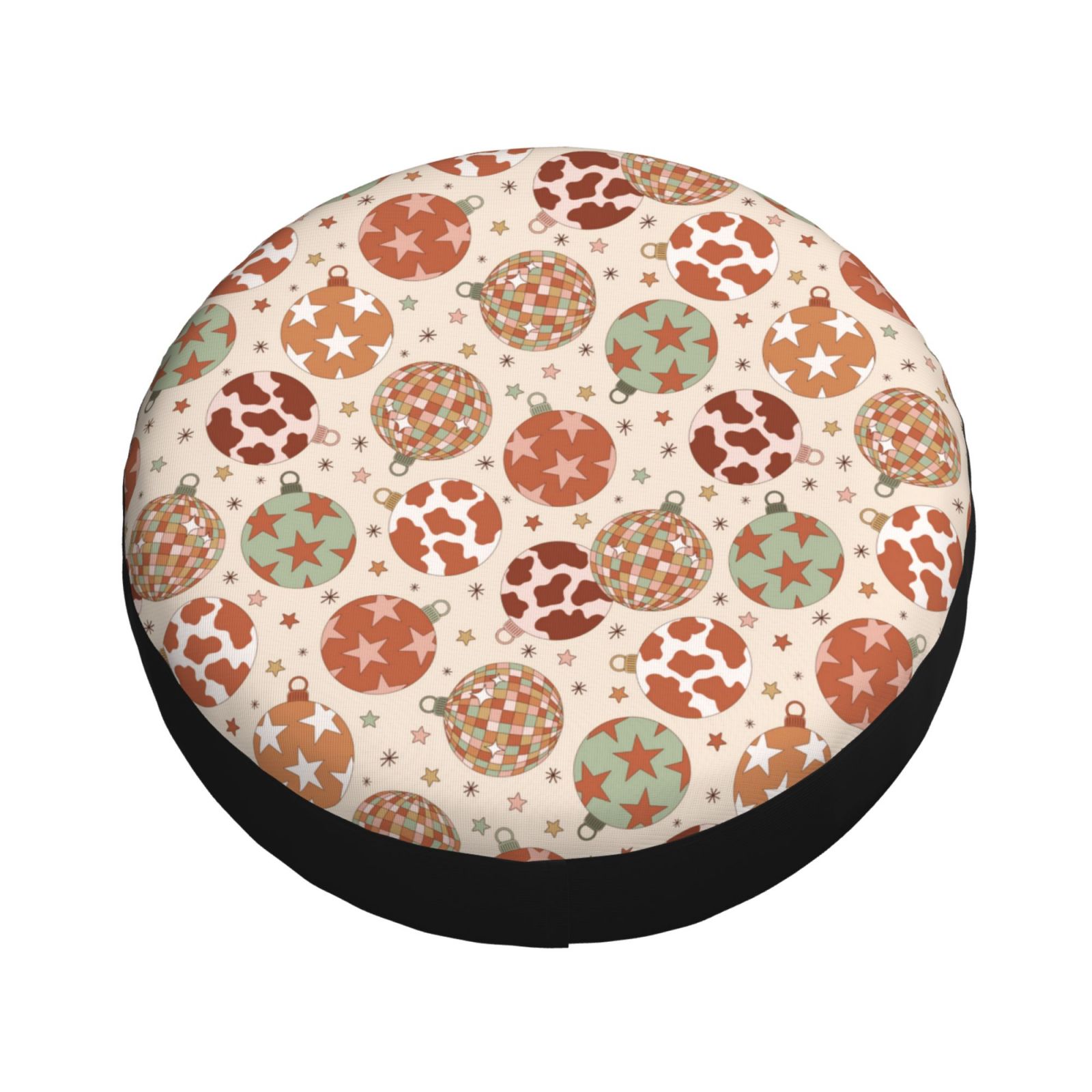 Fotbe Cow Spots And Disco Ball Spare Tire Cover Thickening Universal ...