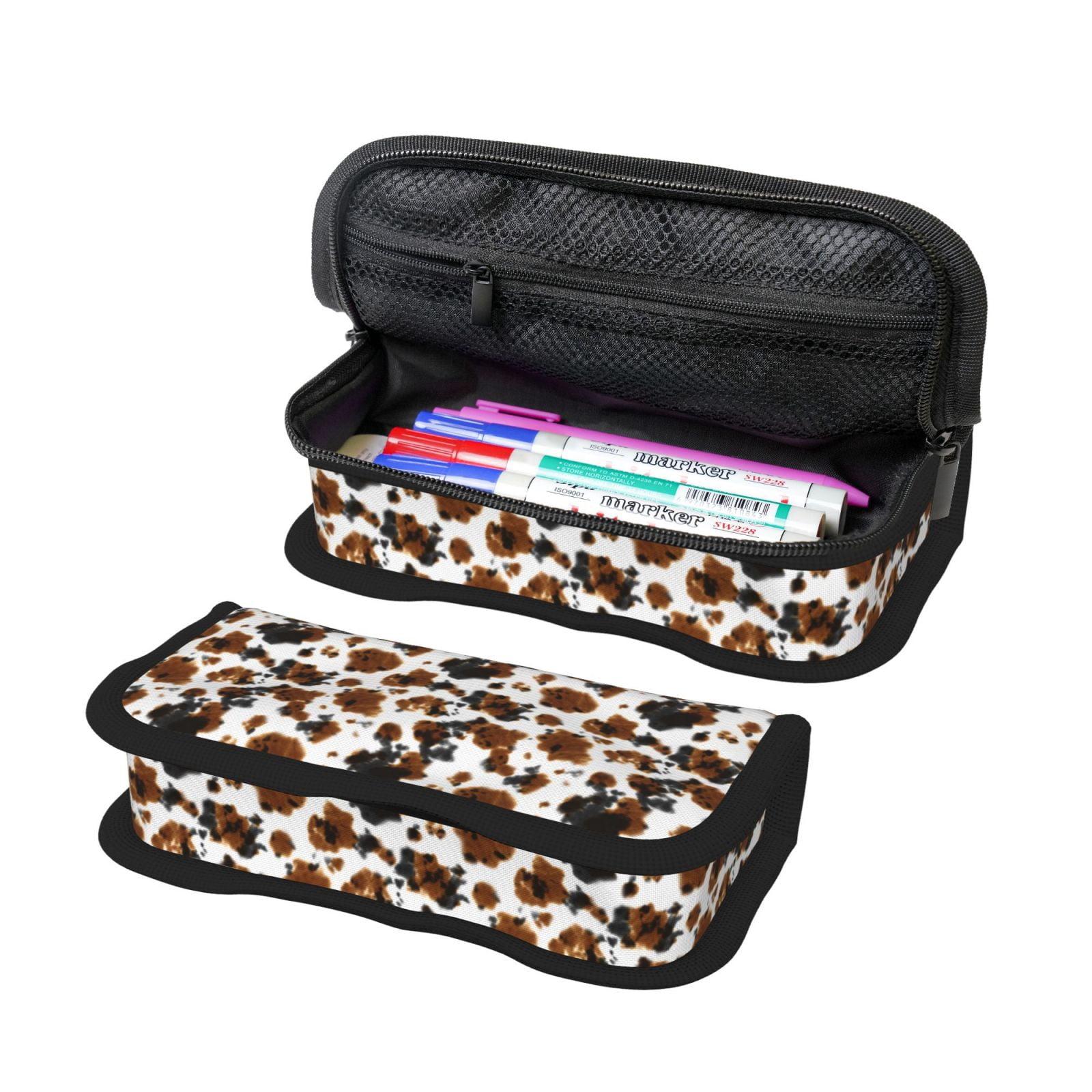 Fotbe Cow Tie Dye Pattern Pencil Case,Canvas Pen Case, Multi- Slot ...