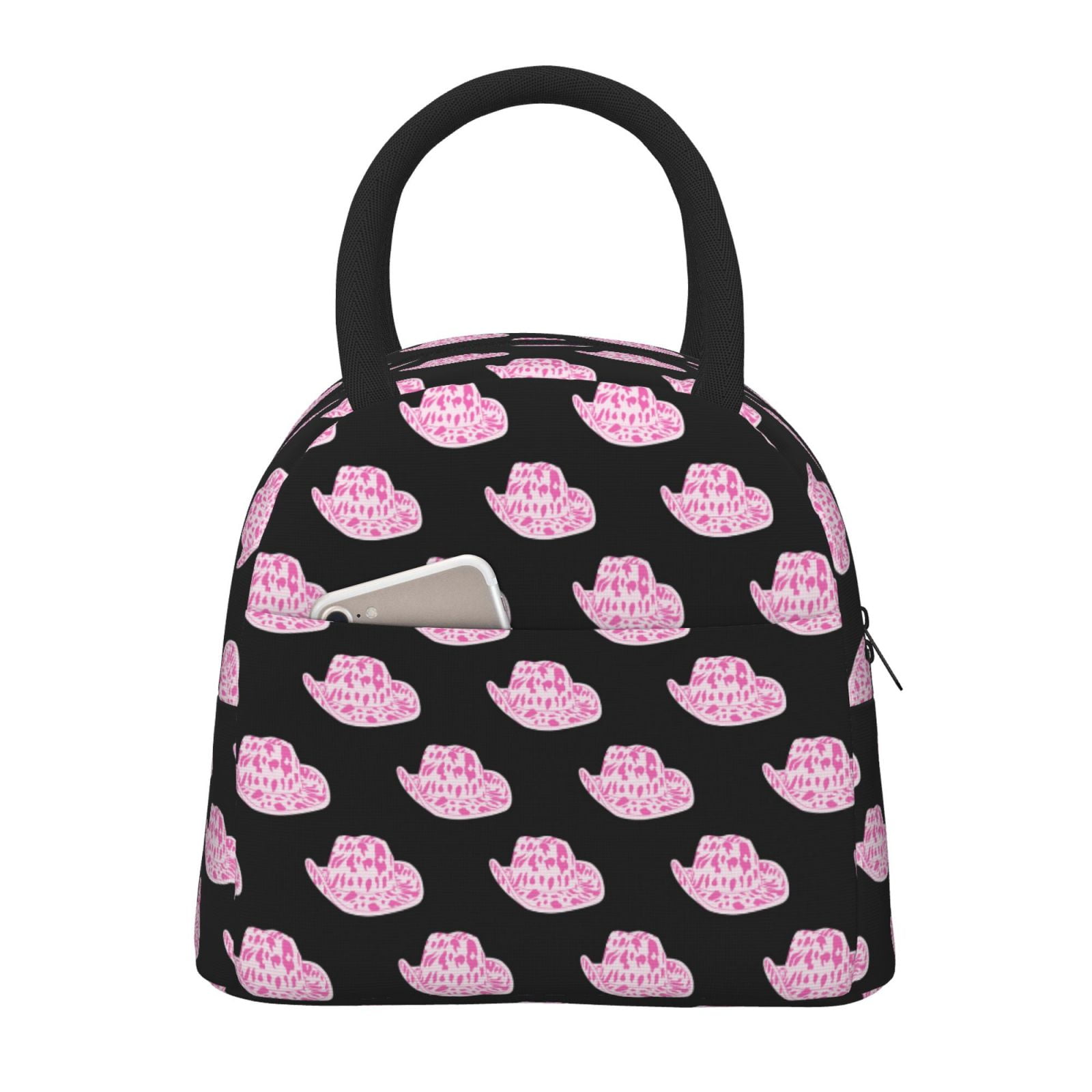 Fotbe Cowboy Hat Pattern Lunch Bag, Insulated Lunch Box, Small ...