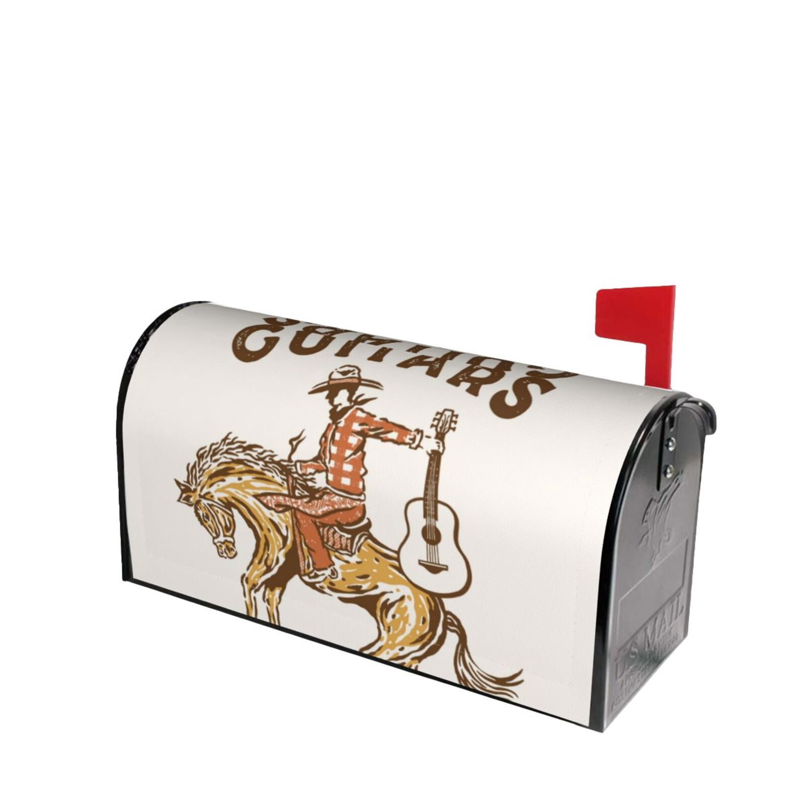 Fotbe Cowboy Rodeo Guitar Mailbox Covers Post Letter Box Cover Garden ...