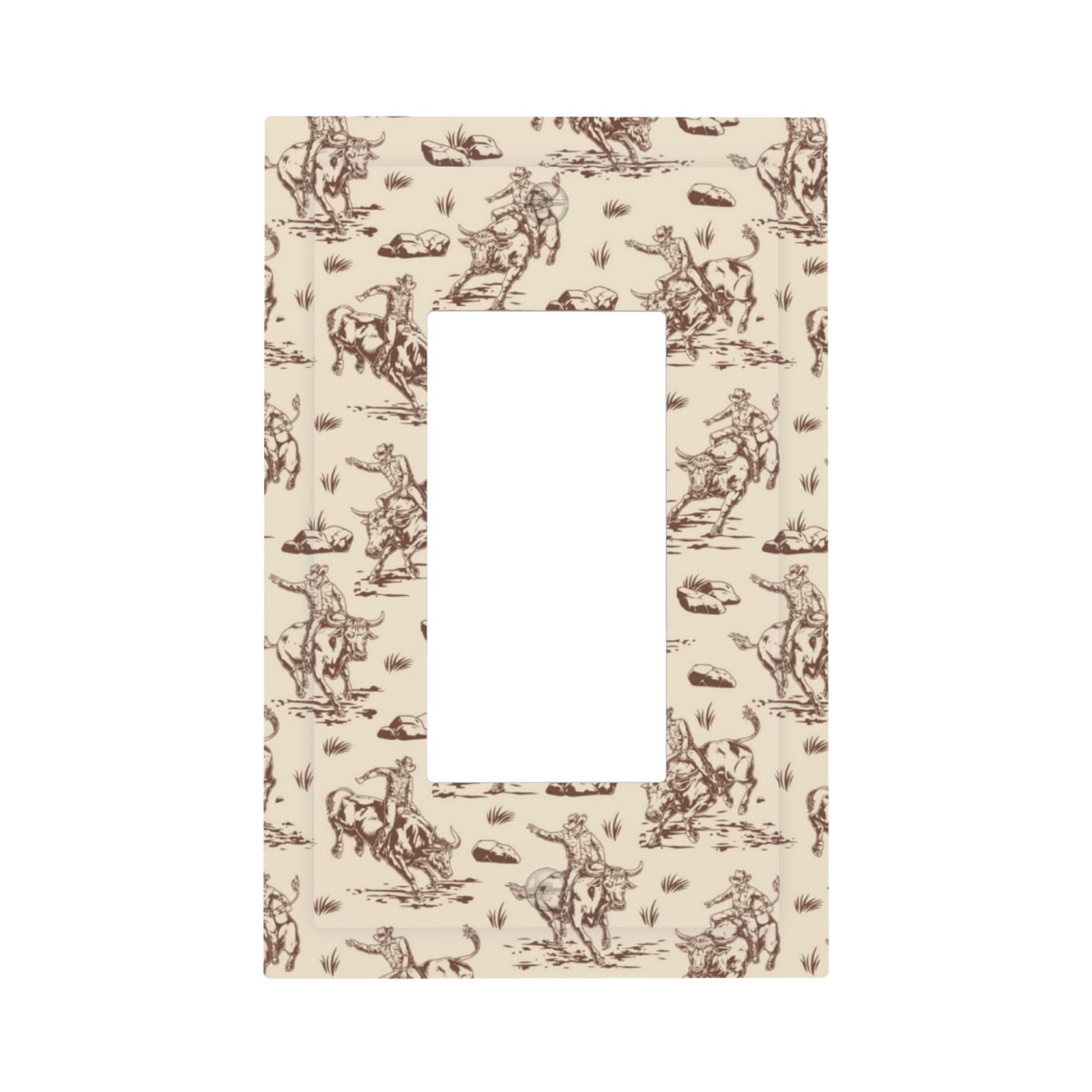 Fotbe Cowboy Sitting On Cow Back Print Duplex Receptacle Wall Plate, 1 ...