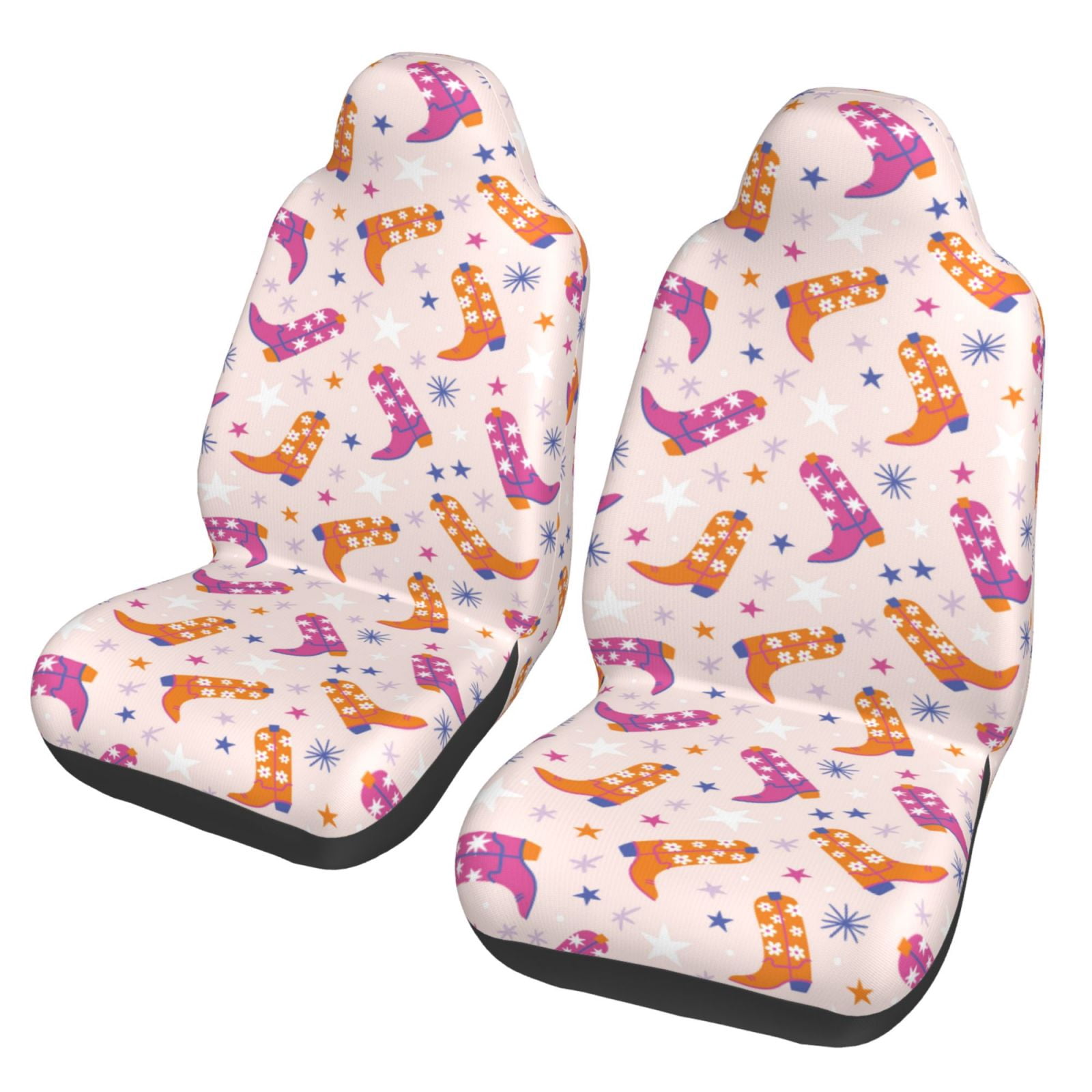 Fotbe Cowgirl Boots Pattern Automotive Seat Covers for Cars Trucks and ...
