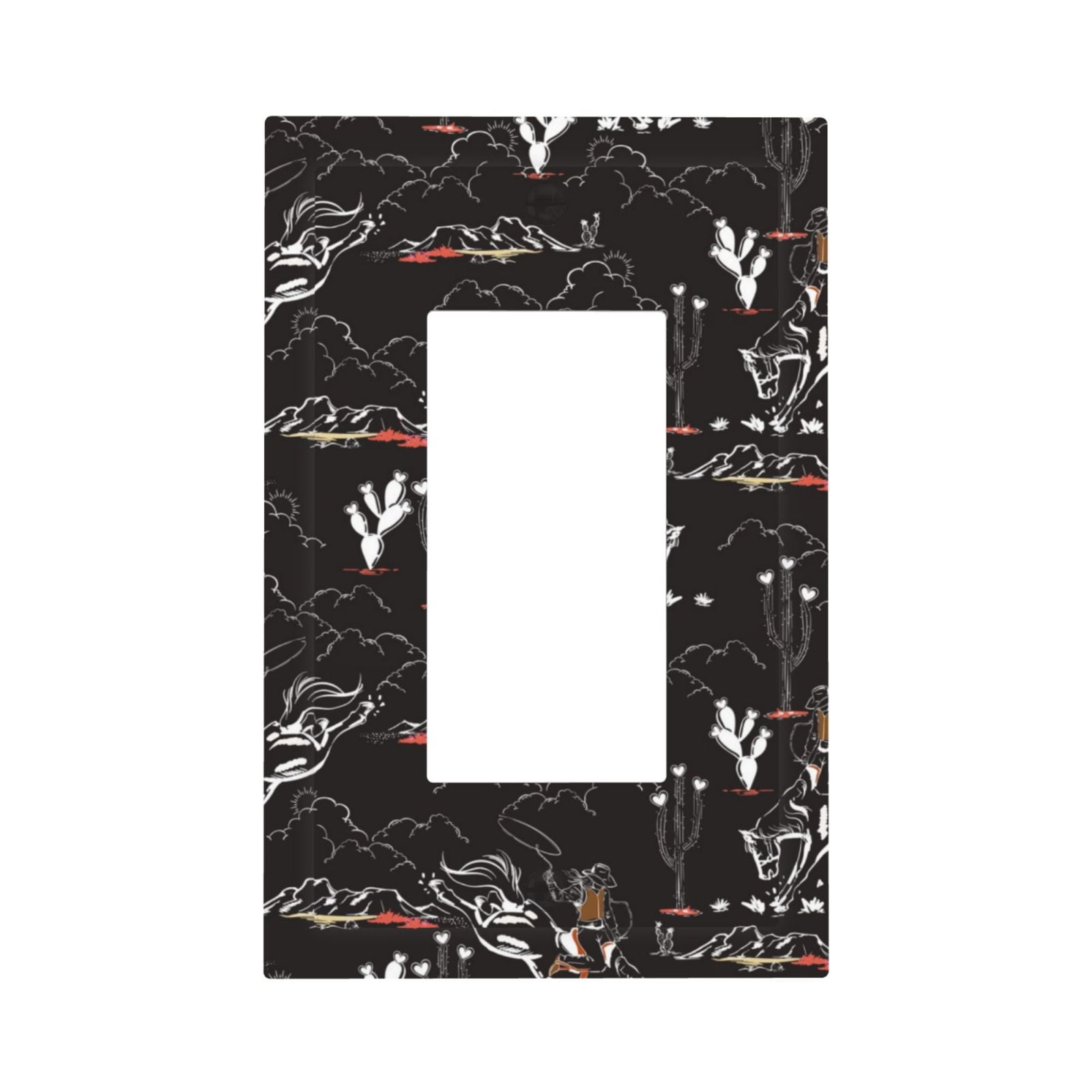 Fotbe Cowgirl In Desert Print Duplex Receptacle Wall Plate, 1-Gang 5.0 ...