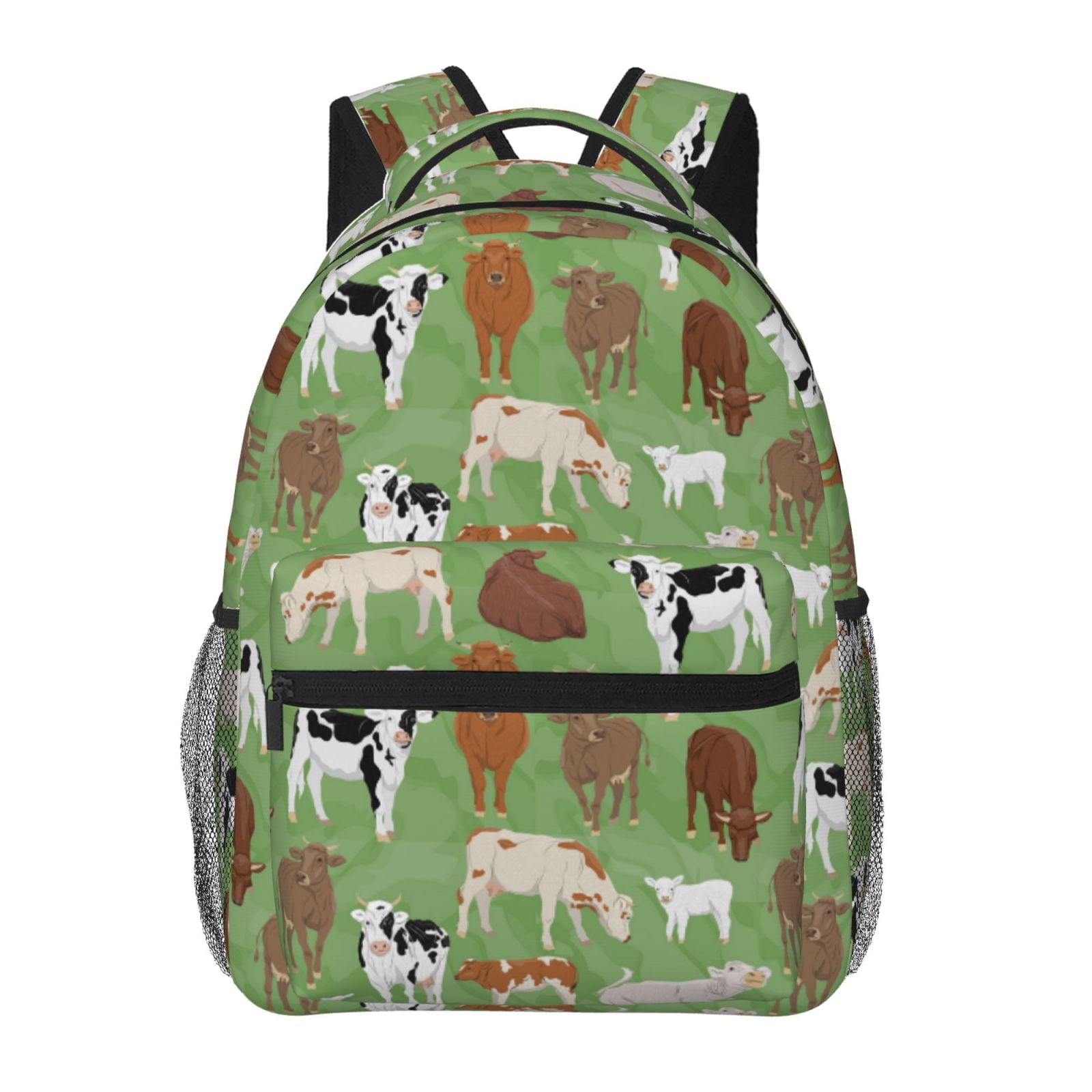 Fotbe Cows And Calves Pattern Casual Backpack for School, Travel, and ...