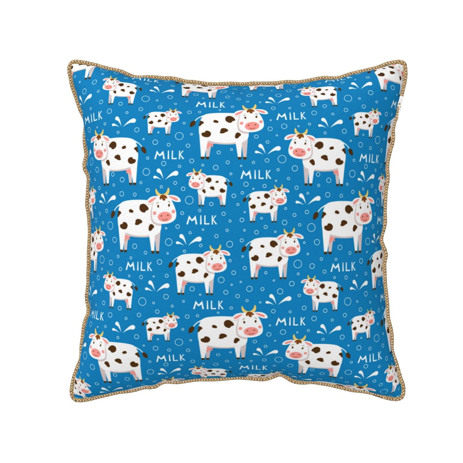 Fotbe Cows Milk Pattern Velvet Decorative Throw Pillow Covers with ...