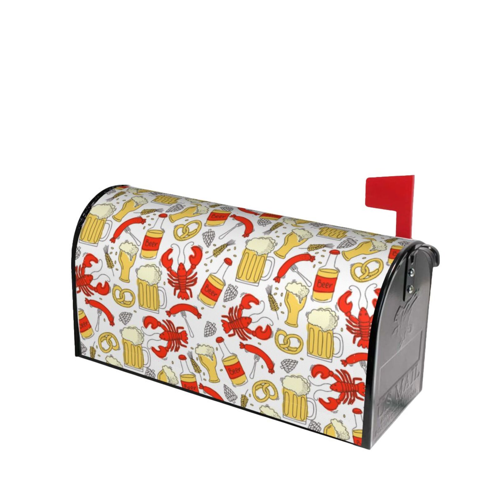 Fotbe Crabs And Beer Mailbox Covers Post Letter Box Cover Garden Decor ...