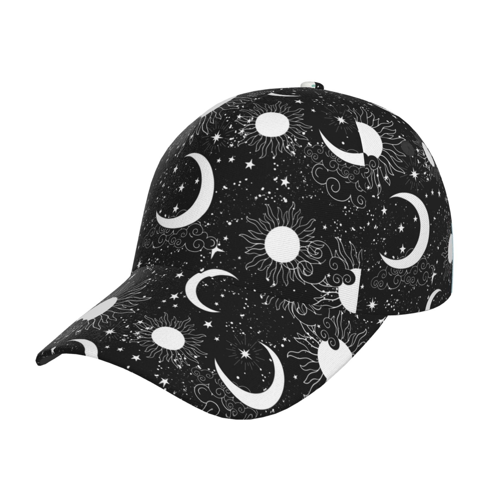 Fotbe Crescent And Stars Baseball Cap, Crescent And Stars Print Dad Hat ...