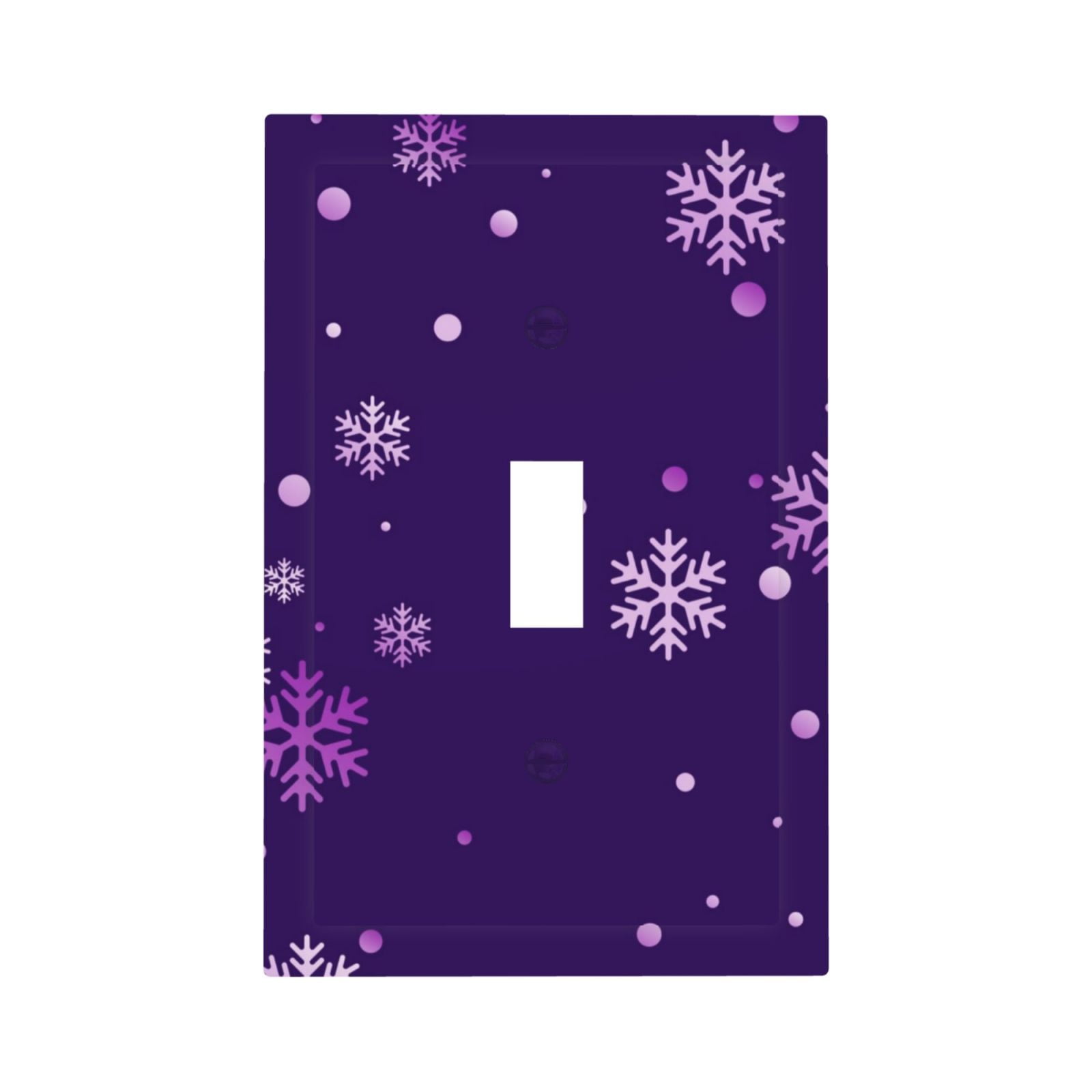 Fotbe Crystal Purple Snowflake Print Duplex Receptacle Wall Plate, 1 ...