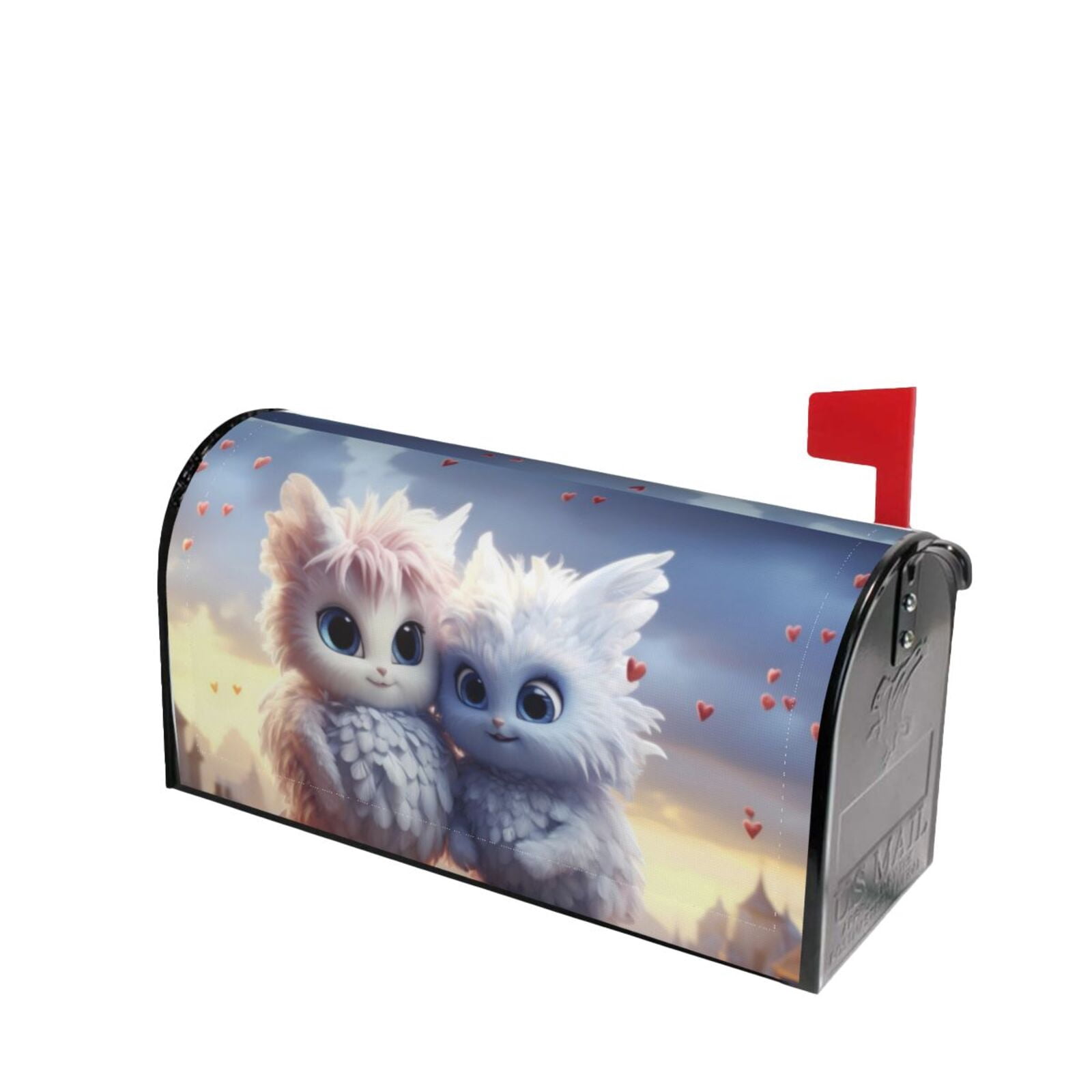Fotbe Cute Animal Couple Mailbox Covers Post Letter Box Cover Garden ...