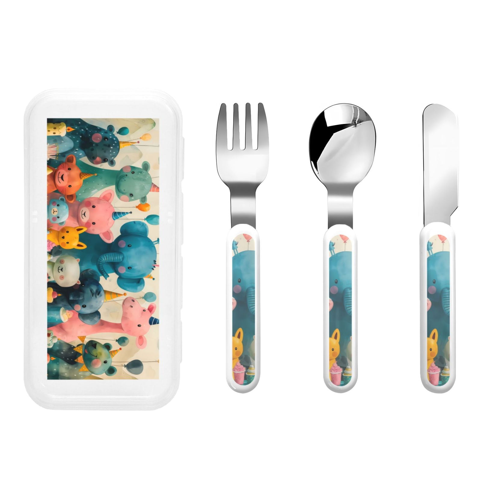 Fotbe Cute Animal Party for Stainless Steel Kids Silverware Set - Child ...