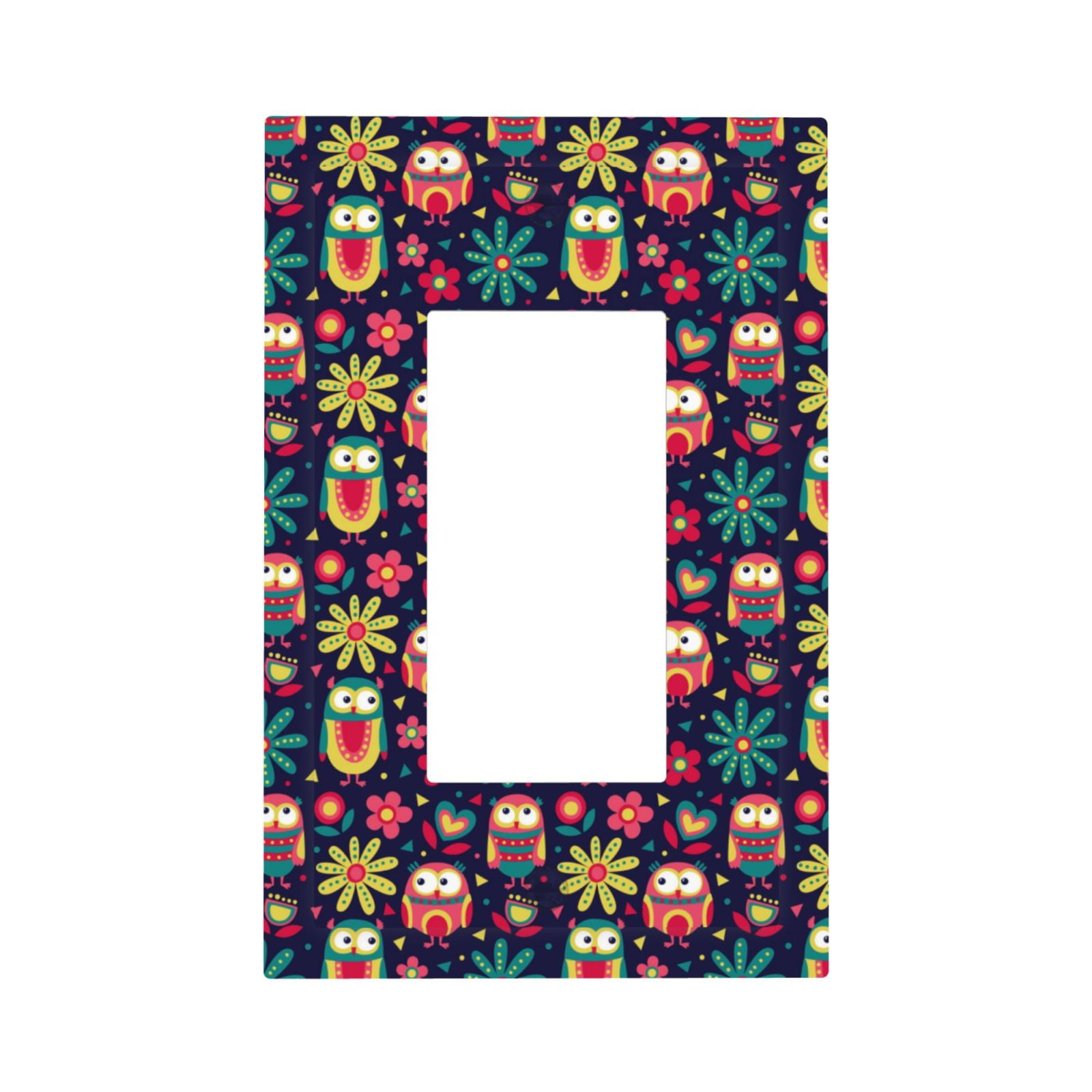 Fotbe Cute Animal Print Duplex Receptacle Wall Plate, 1-Gang 5.0" x3.0 ...