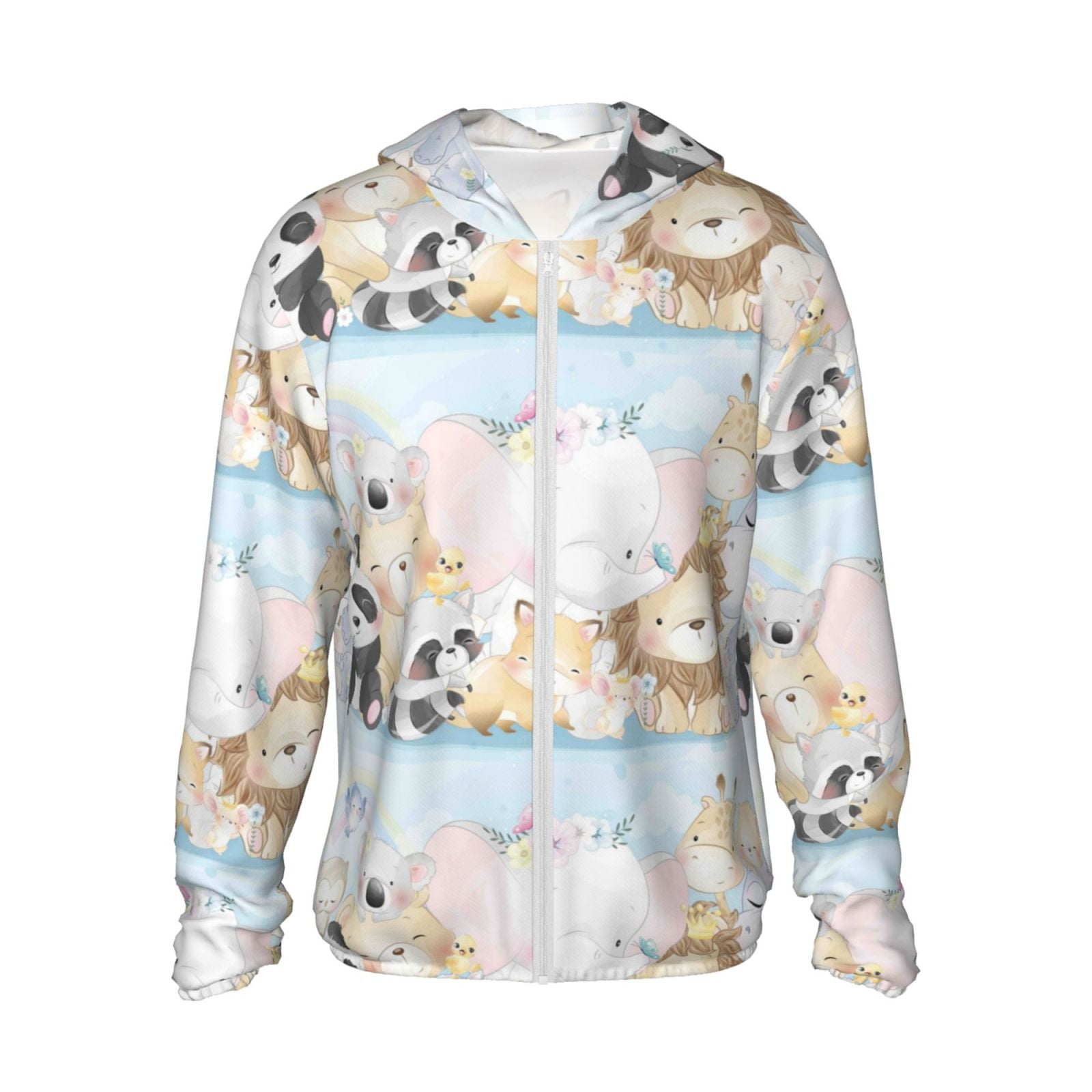 Fotbe Cute Animals Men's Women's UPF 50+ Sun Protection Jacket Hooded ...