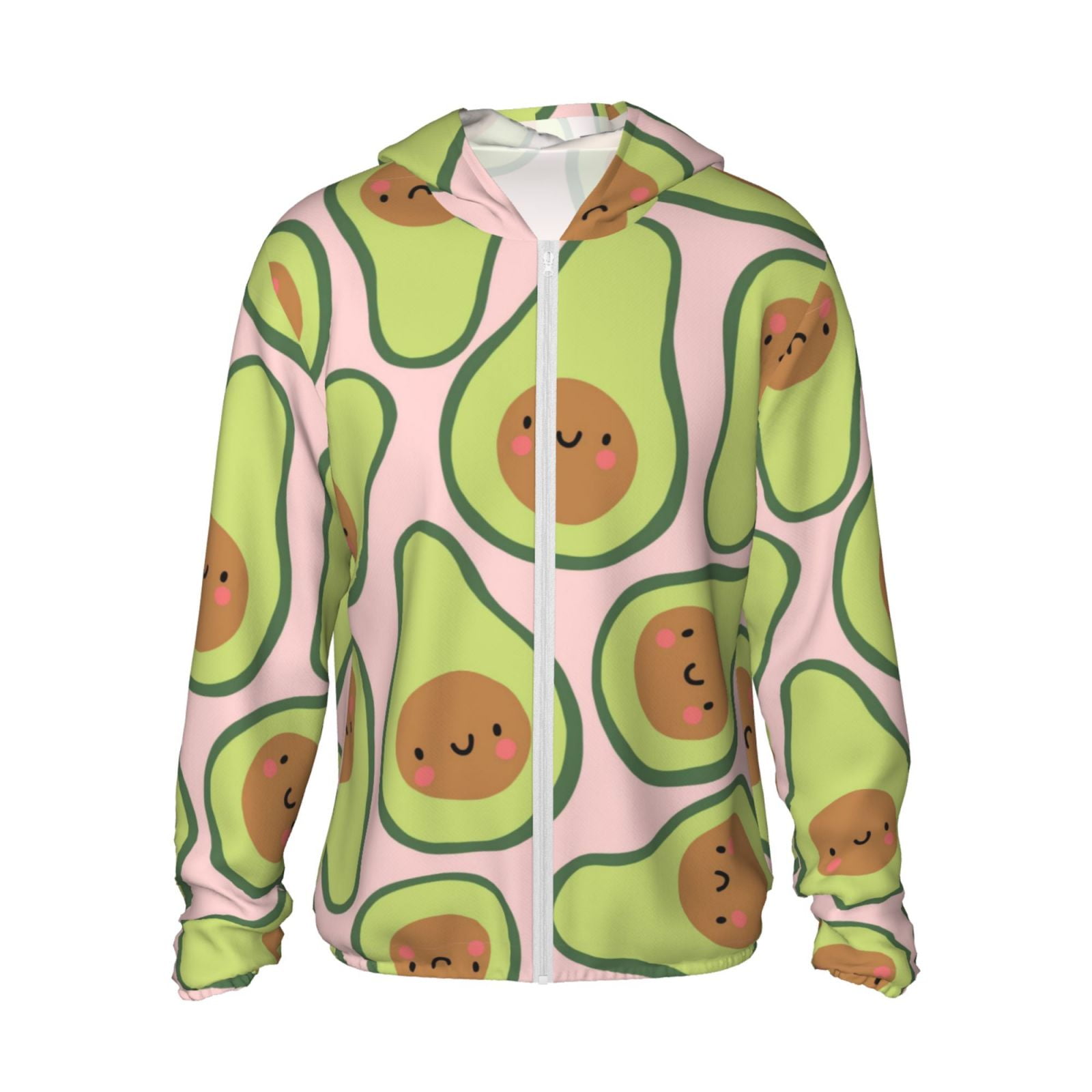 Fotbe Cute Avocado Men's Women's UPF 50+ Sun Protection Jacket Hooded ...