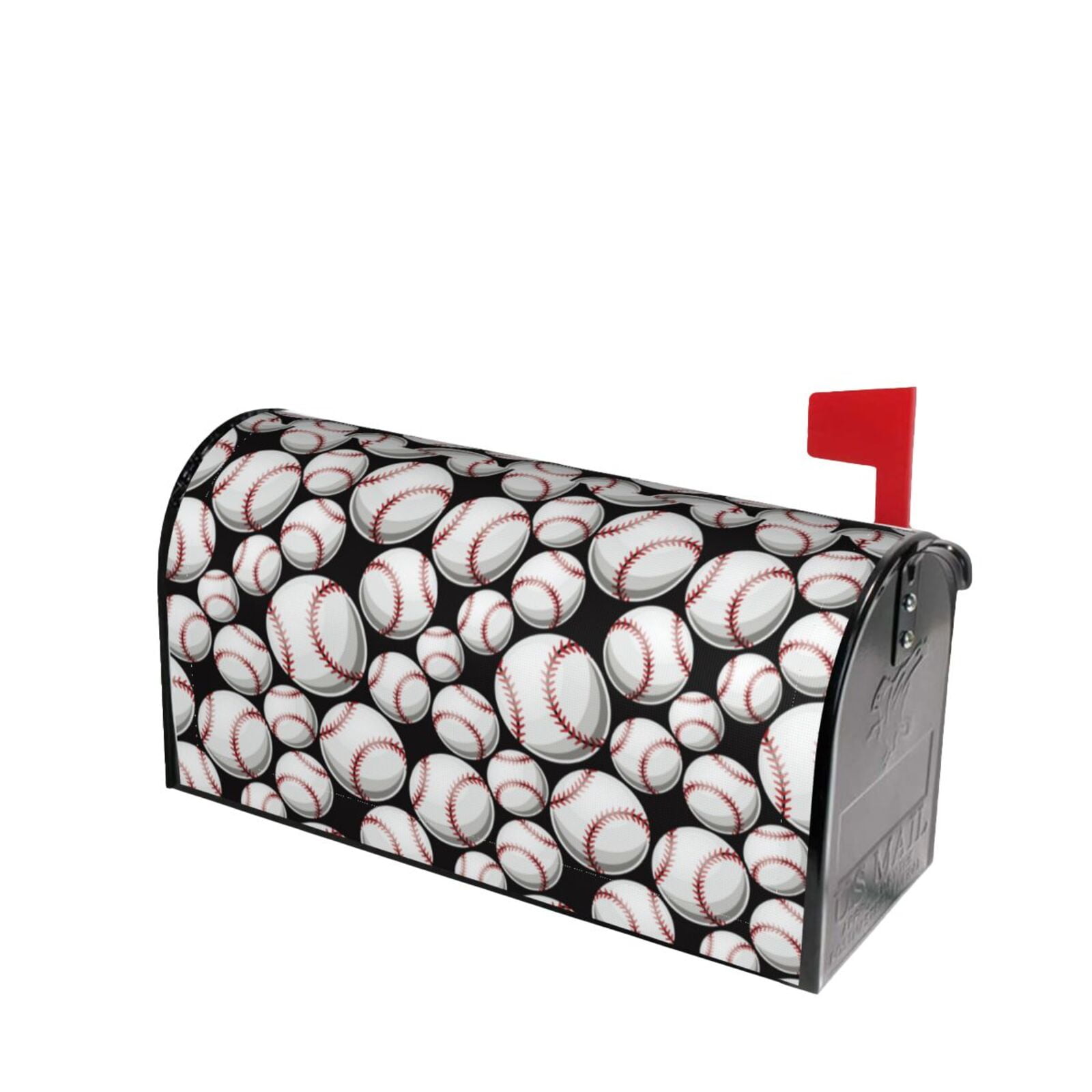 Fotbe Cute Baseball Mailbox Covers Post Letter Box Cover Garden Decor ...