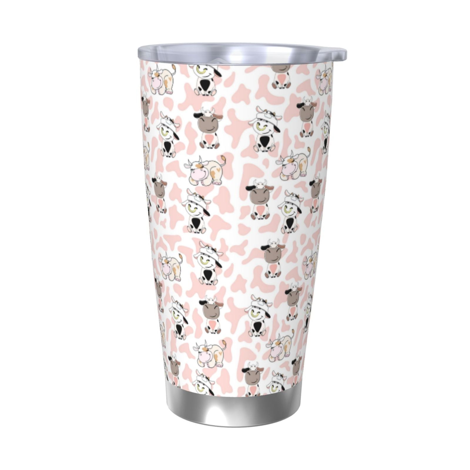 Fotbe Cute Cartoon Cows Pattern 20 oz Tumbler Stainless Steel Vacuum ...