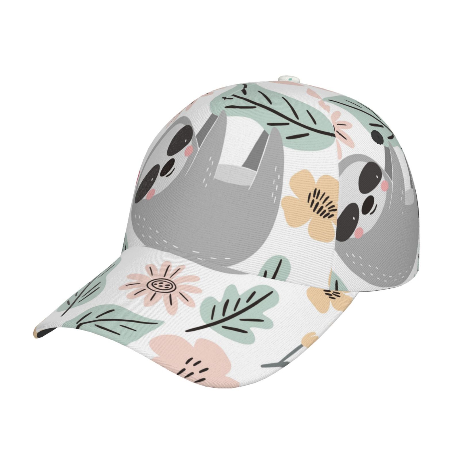 Fotbe Cute Cartoon Sloth Baseball Cap, Cute Cartoon Sloth Print Dad Hat ...