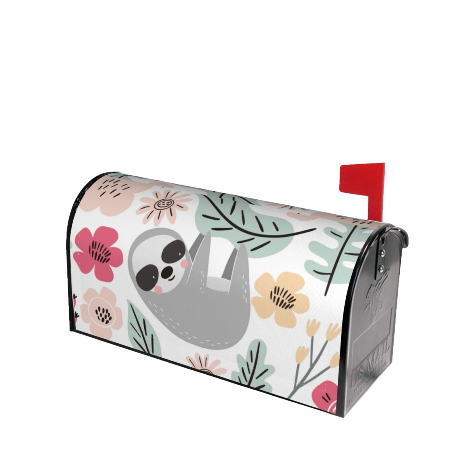 Fotbe Cute Cartoon Sloth Mailbox Covers Post Letter Box Cover Garden ...