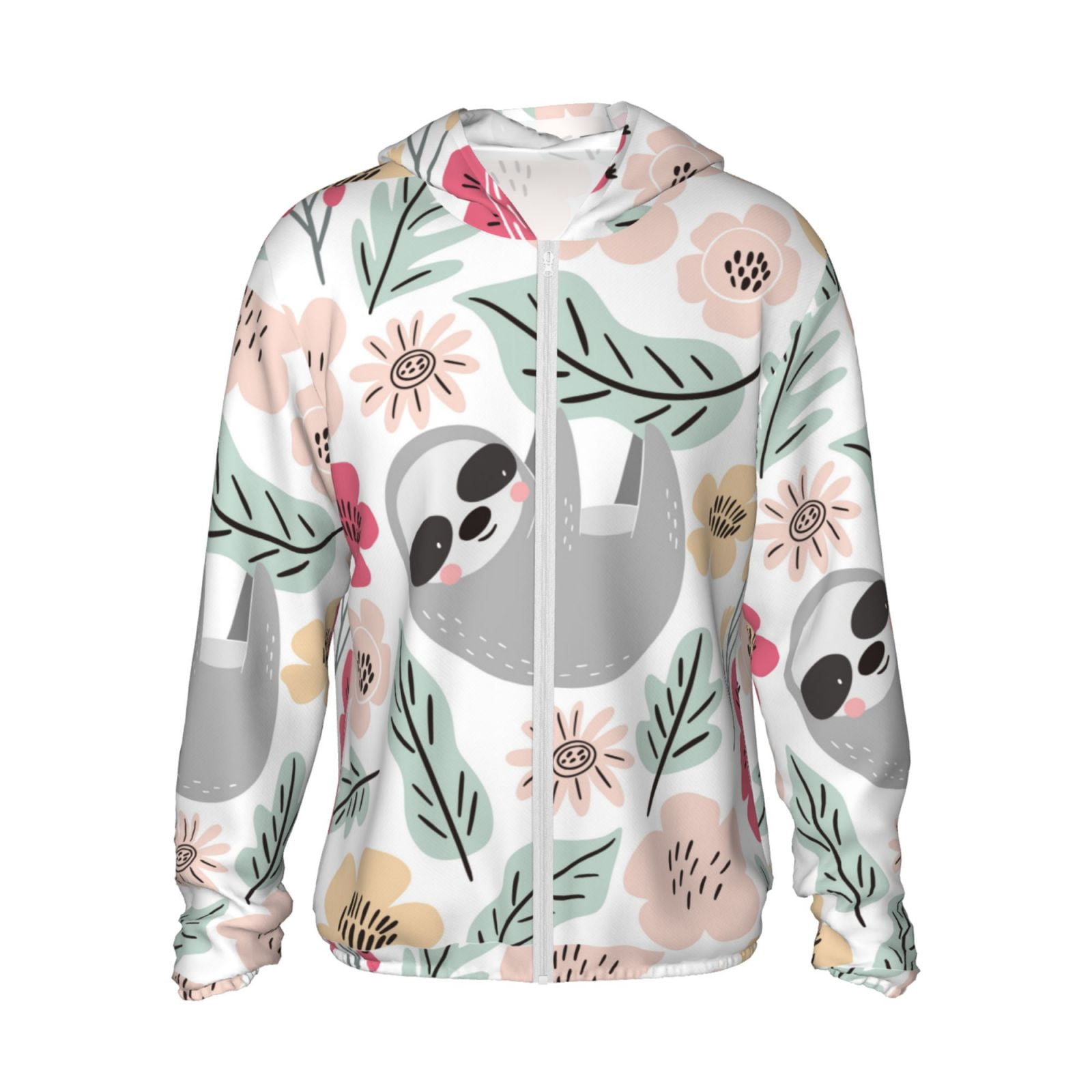 Fotbe Cute Cartoon Sloth Men's Women's UPF 50+ Sun Protection Jacket ...