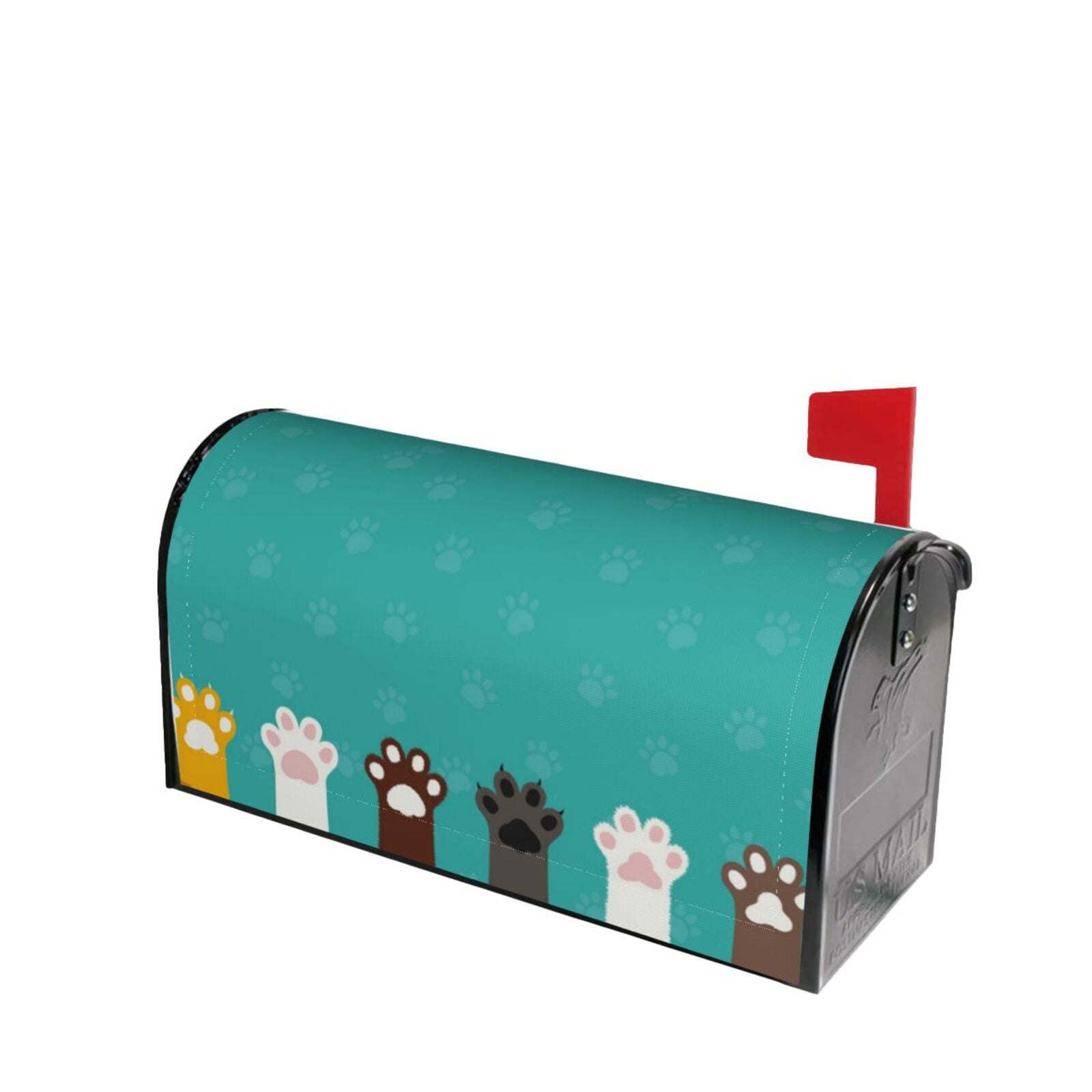 Fotbe Cute Cat Paw And Dog Mailbox Covers Post Letter Box Cover Garden ...