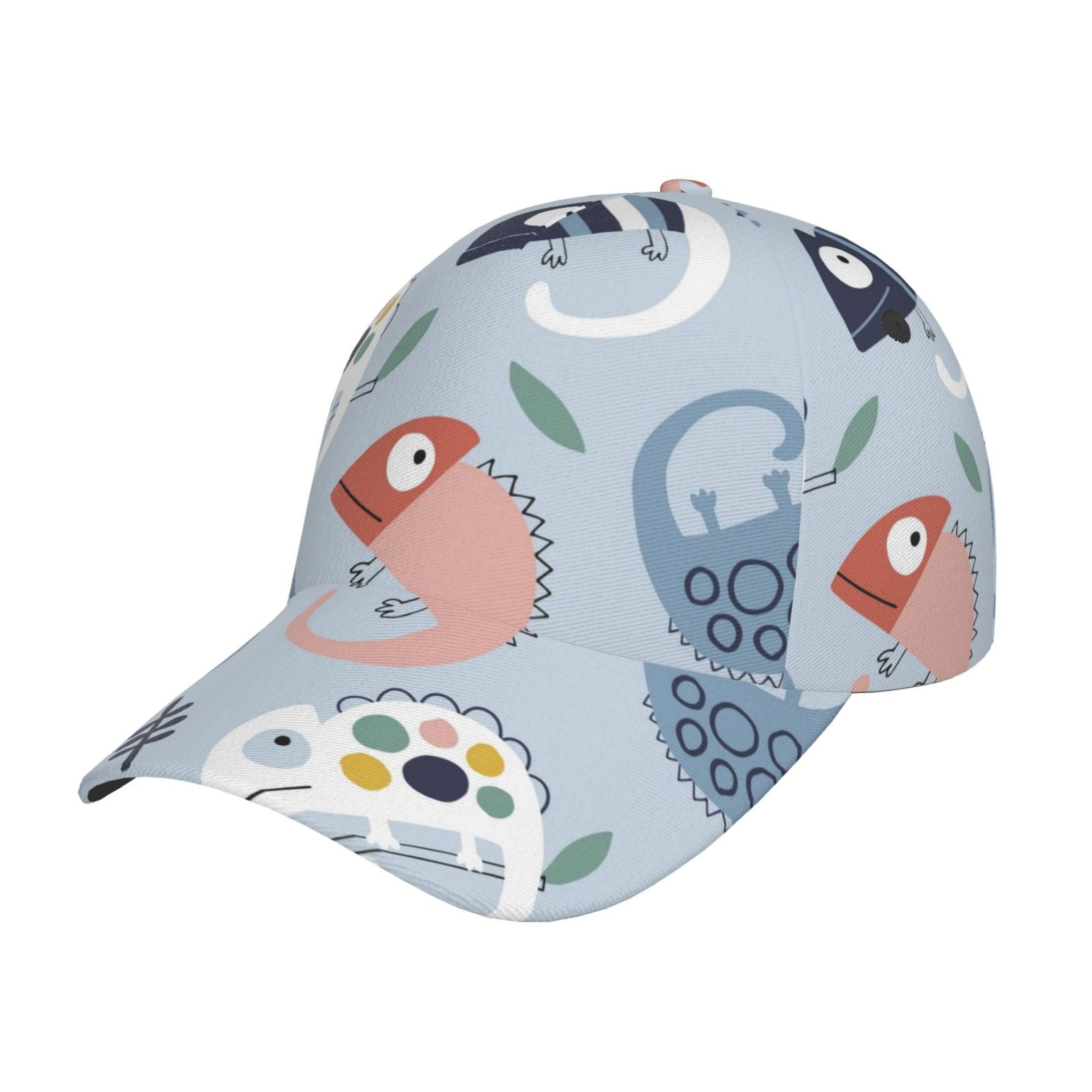 Fotbe Cute Chameleons On Blue Baseball Cap, Cute Chameleons On Blue ...